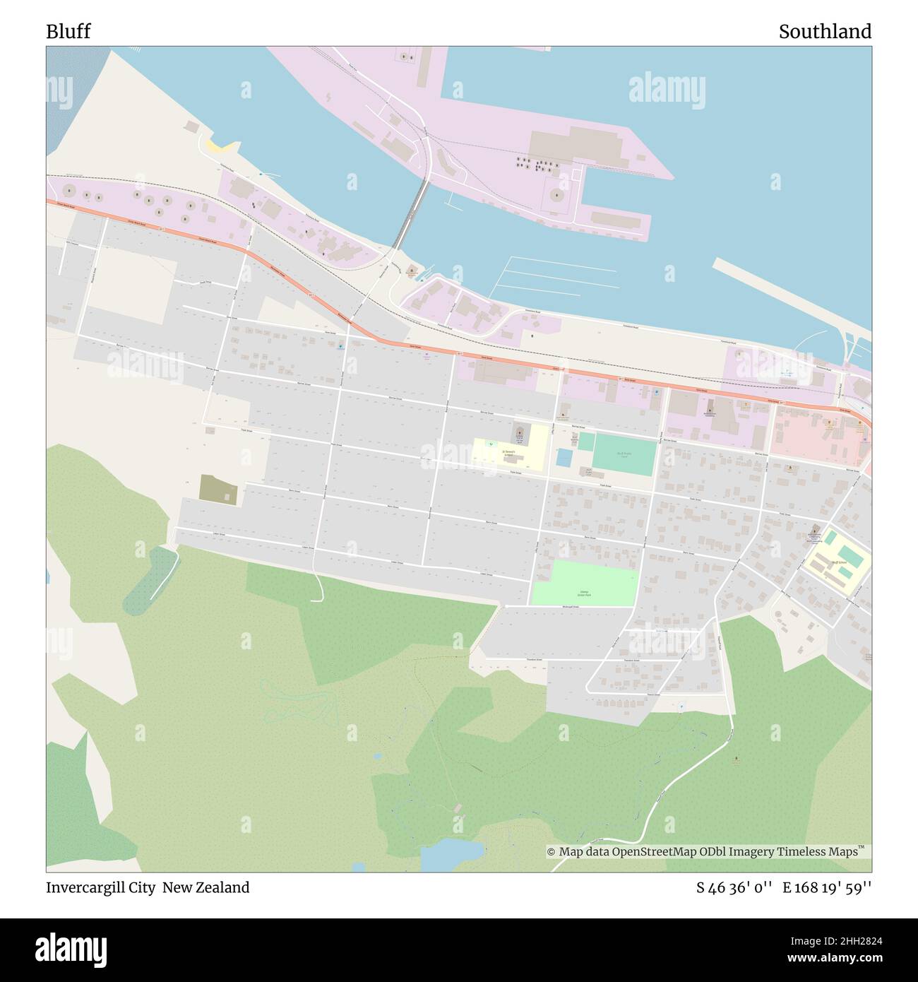 Bluff, Invercargill City, Neuseeland, Southland, S 46 36' 0'', E 168 19 ...