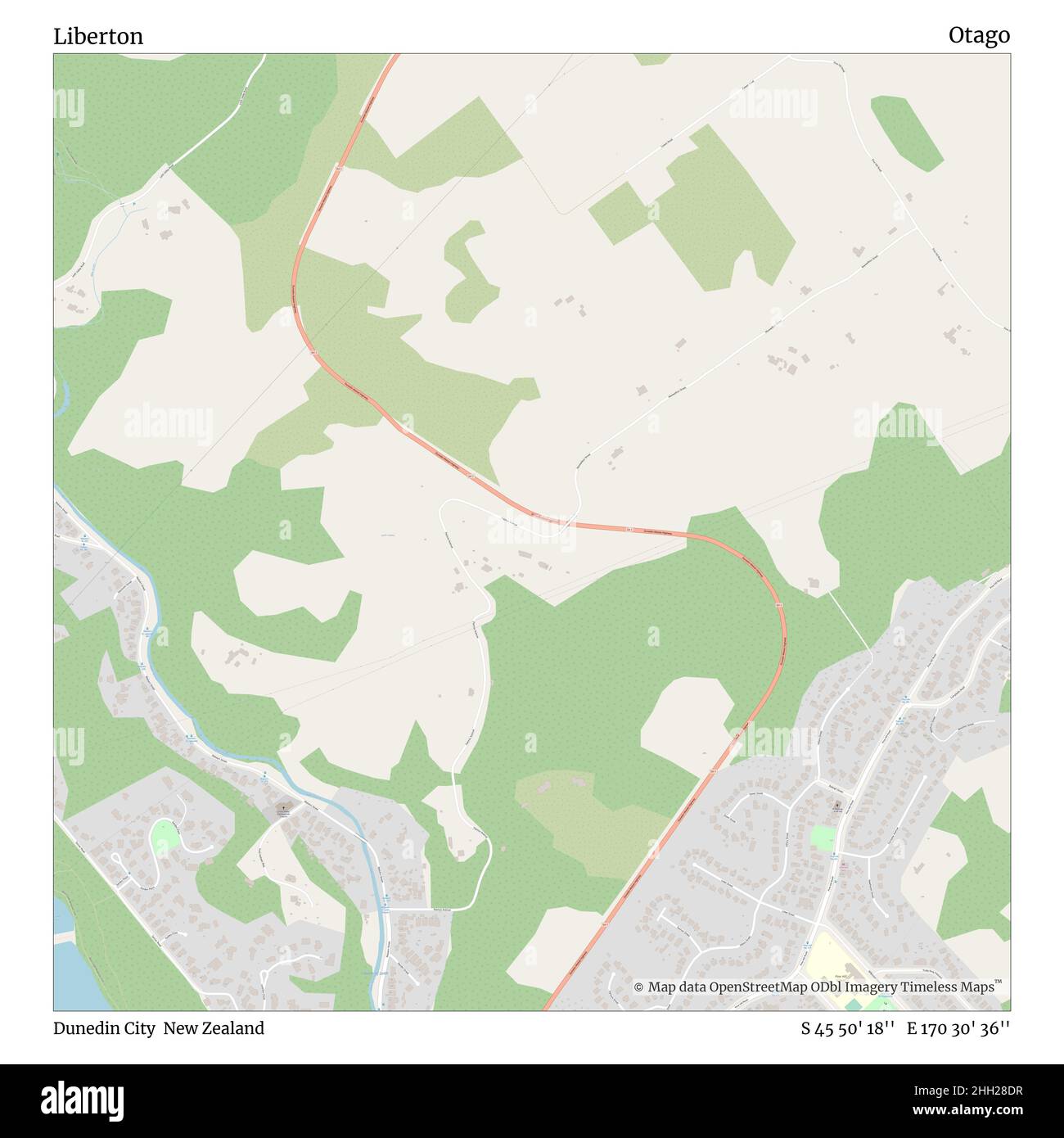 Liberton, Dunedin City, Neuseeland, Otago, S 45 50' 18'', E 170 30' 36 ...