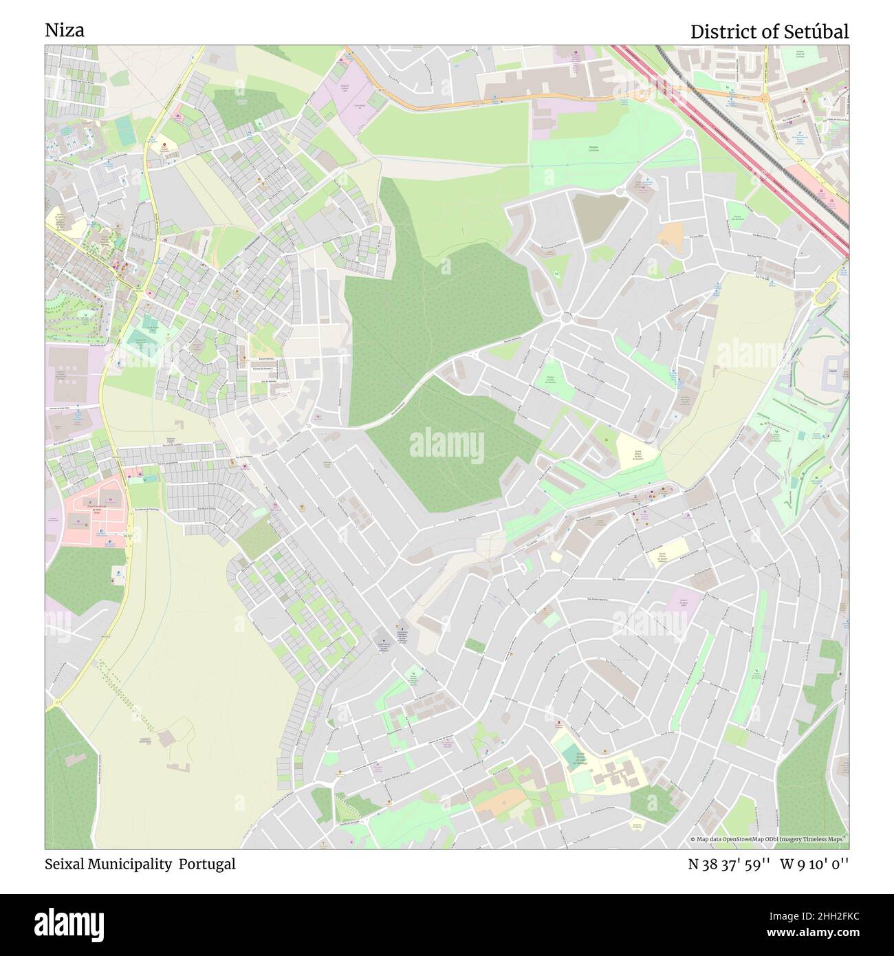 Niza, Gemeinde Seixal, Portugal, Bezirk Setúbal, N 38 37' 59'', W 9 10 ...