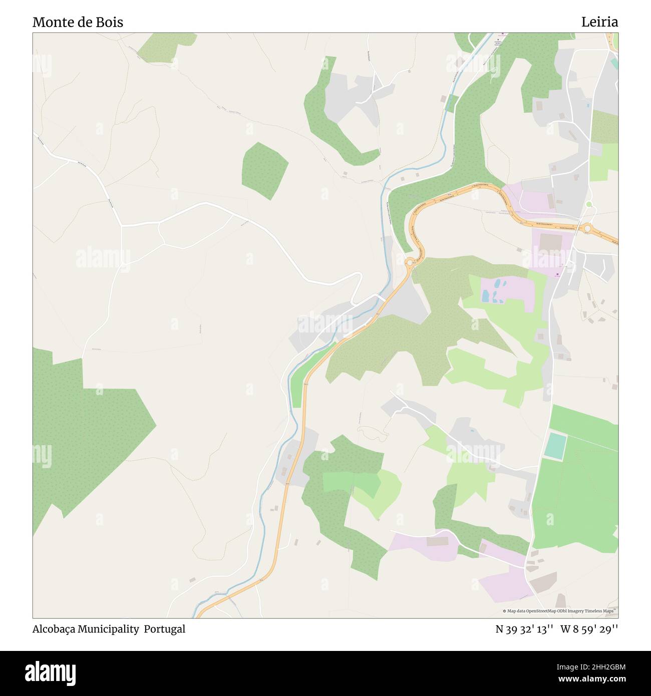 Monte de Bois, Gemeinde Alcobaça, Portugal, Leiria, N 39 32' 13'', W 8 ...