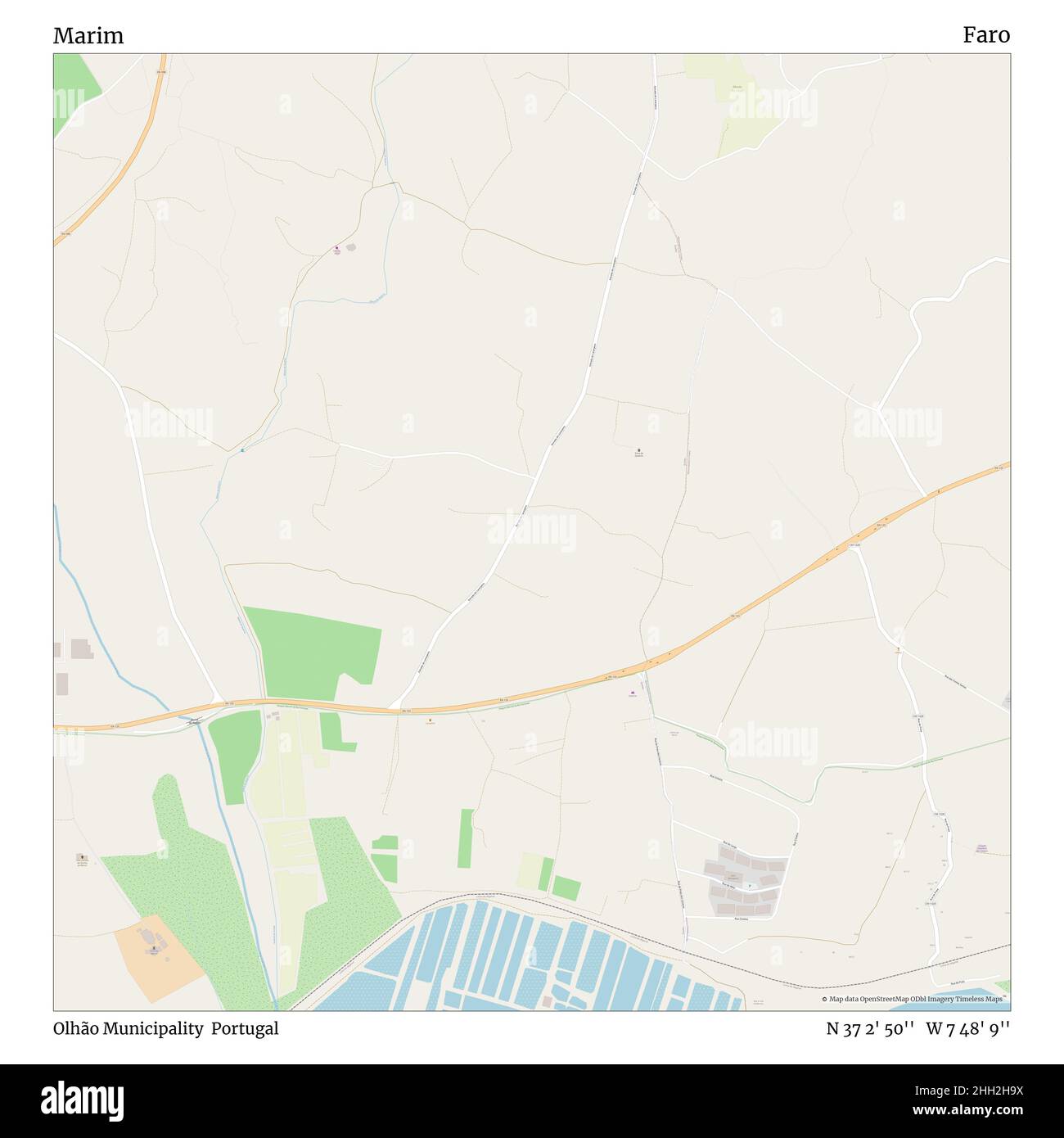 Marim, Gemeinde Olhão, Portugal, Faro, N 37 2' 50'', W 7 48' 9'', map ...