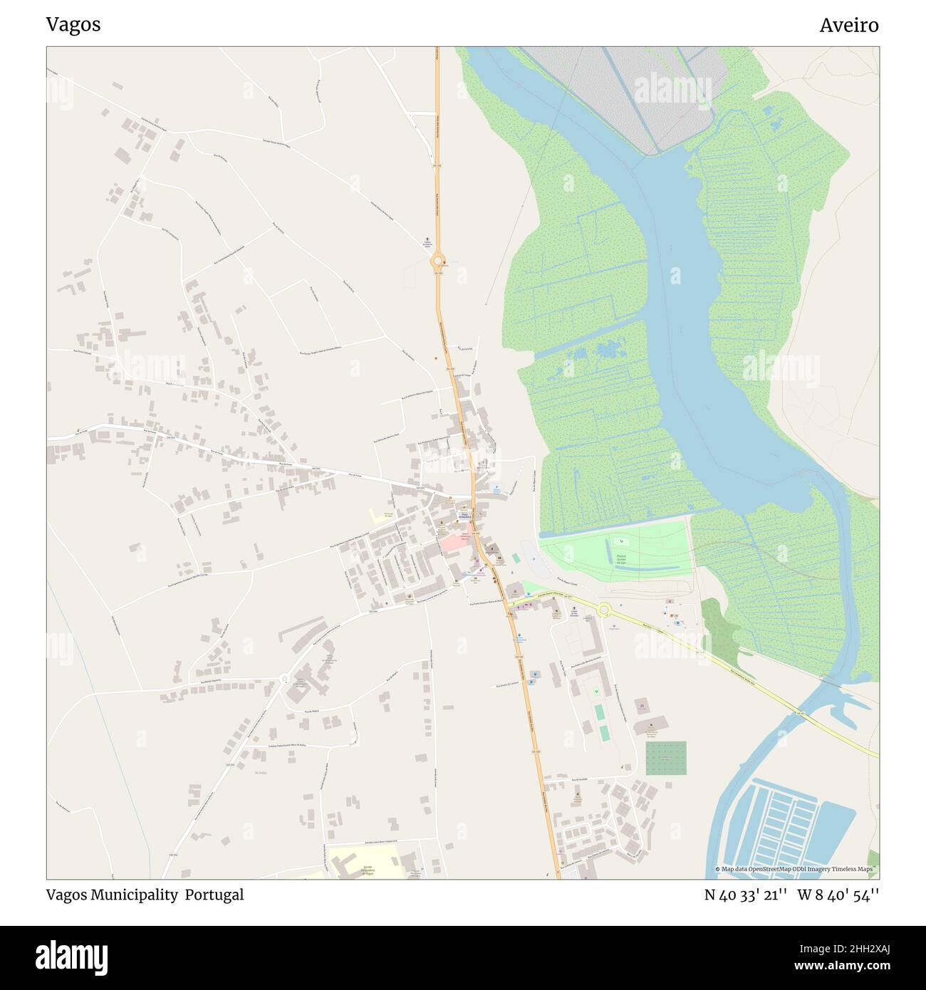VAGOS, Gemeinde Vagos, Portugal, Aveiro, N 40 33' 21'', W 8 40' 54 ...