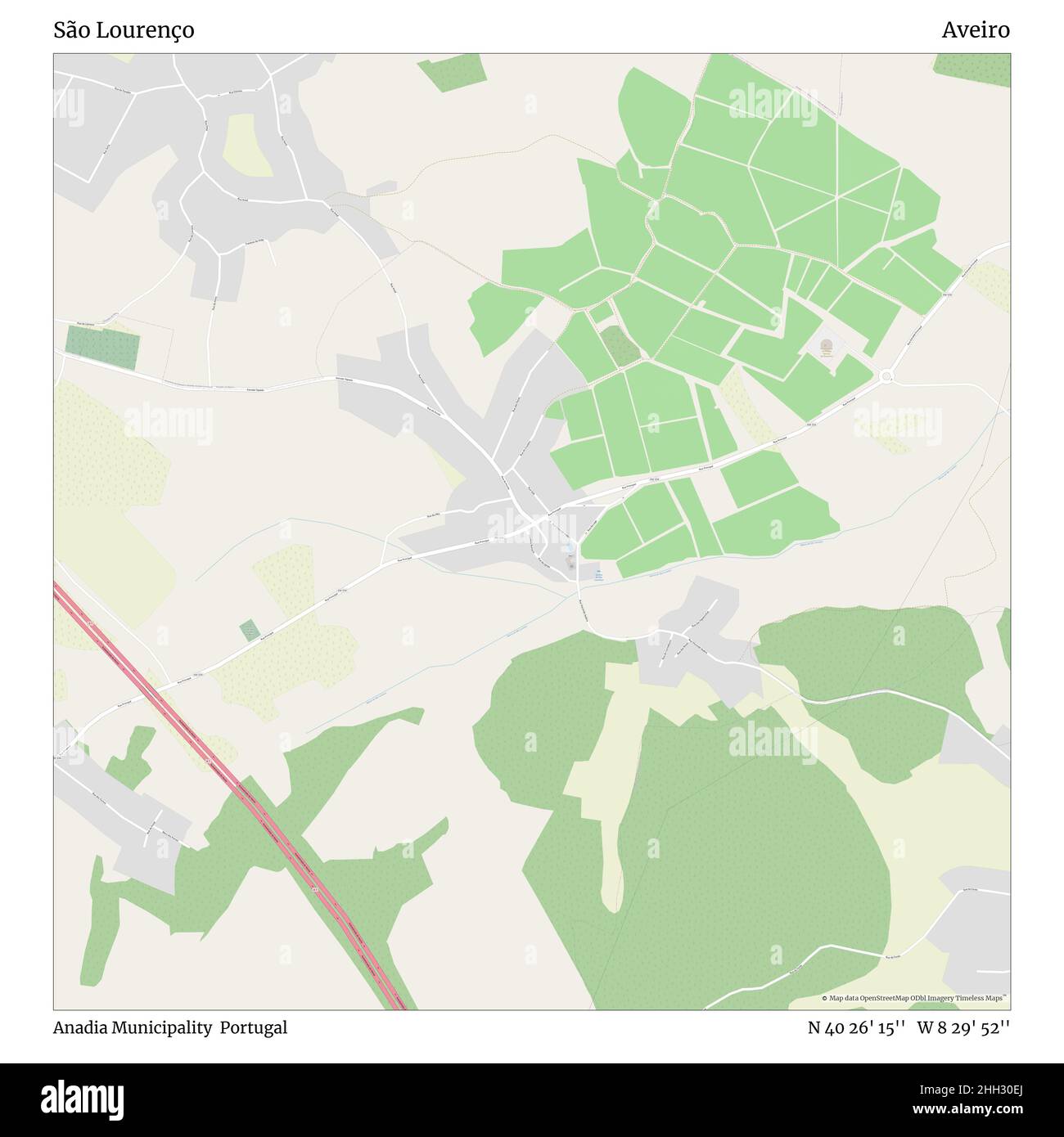 São Lourenço, Gemeinde Anadia, Portugal, Aveiro, N 40 26' 15'', W 8 29 ...