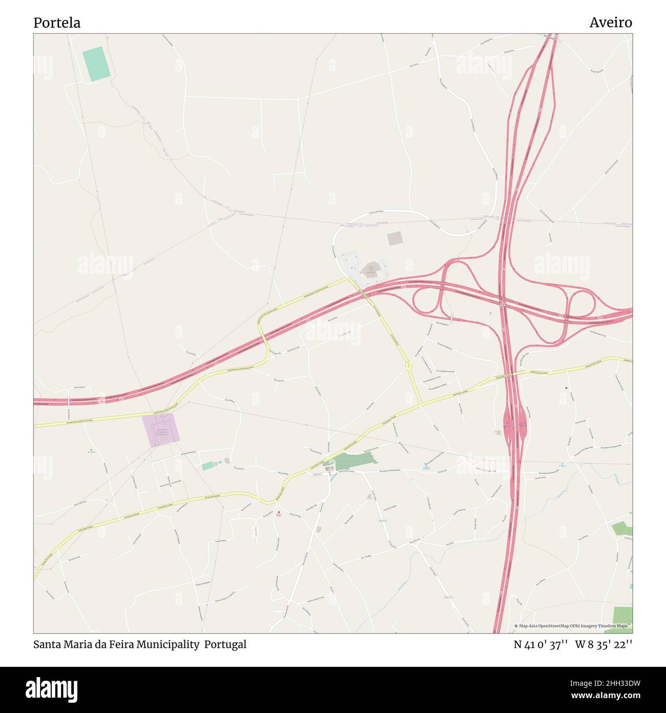 Portela, Gemeinde Santa Maria da Feira, Portugal, Aveiro, N 41 0' 37 ...