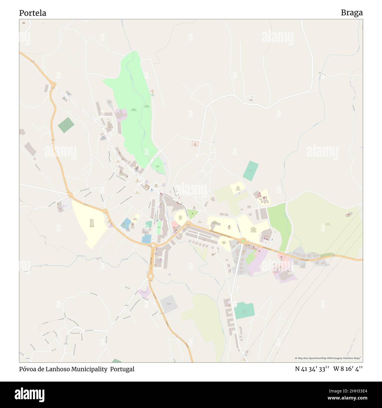 Portela, Gemeinde Póvoa de Lanhoso, Portugal, Braga, N 41 34' 33'', W 8 ...