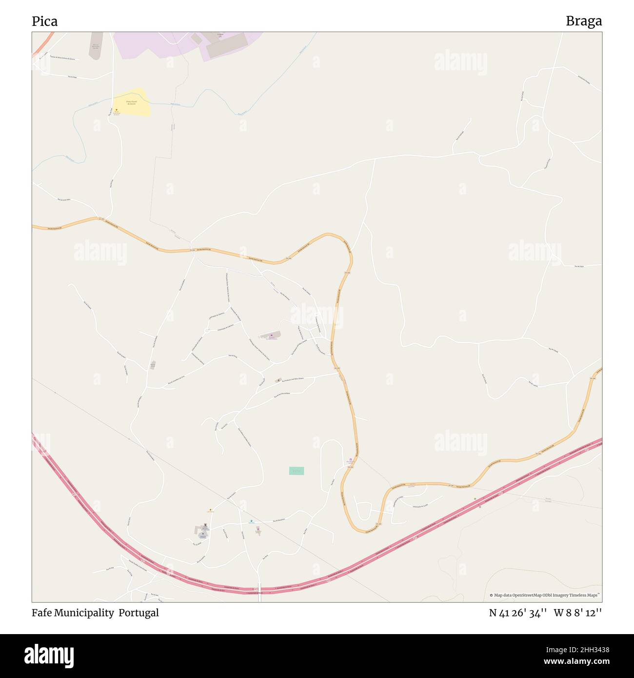 Pica, Gemeinde Fafe, Portugal, Braga, N 41 26' 34'', W 8 8' 12'', map ...