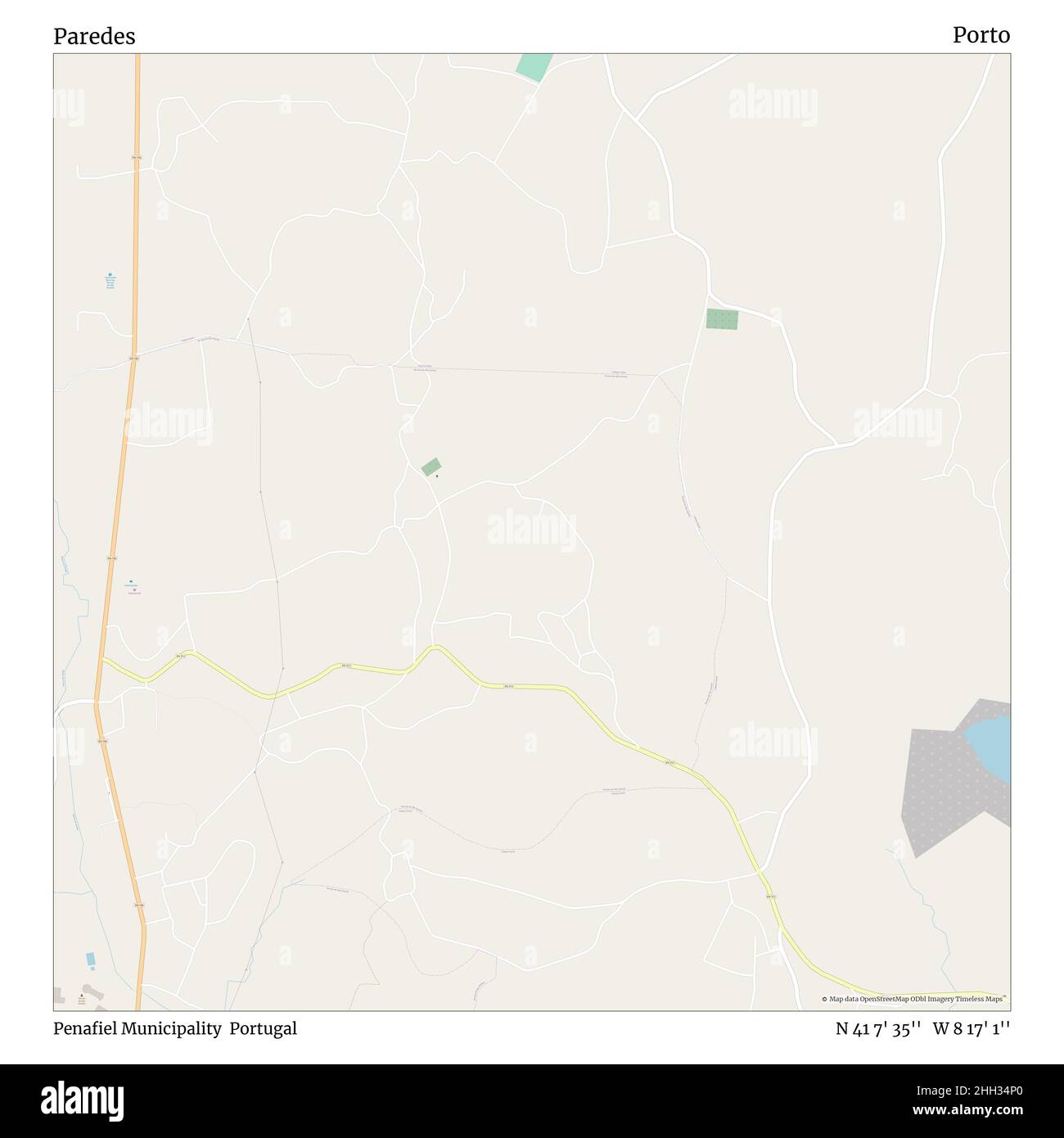 Paredes, Gemeinde Penafiel, Portugal, Porto, N 41 7' 35'', W 8 17' 1 ...