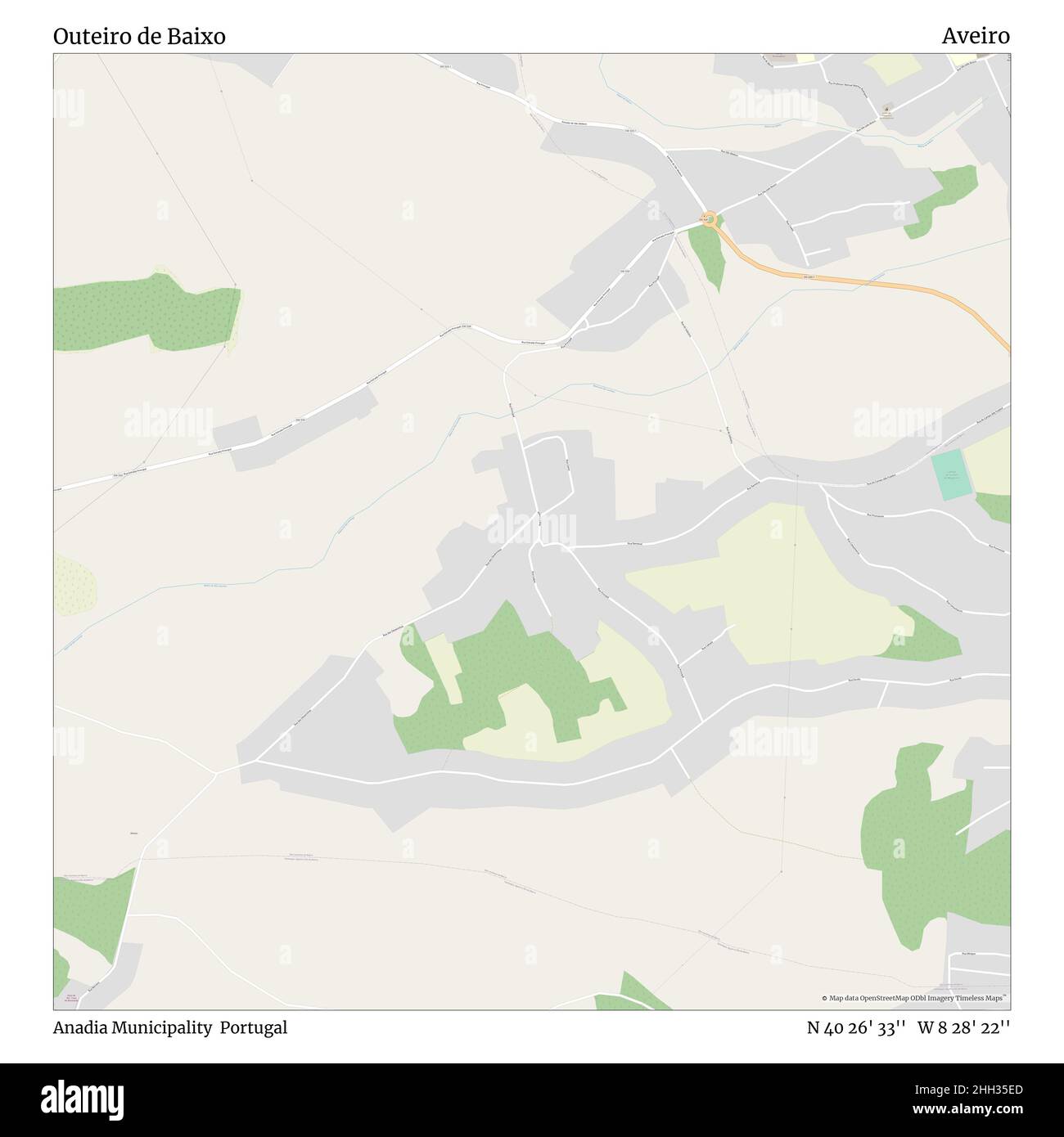 Outeiro de Baixo, Gemeinde Anadia, Portugal, Aveiro, N 40 26' 33'', W 8 ...