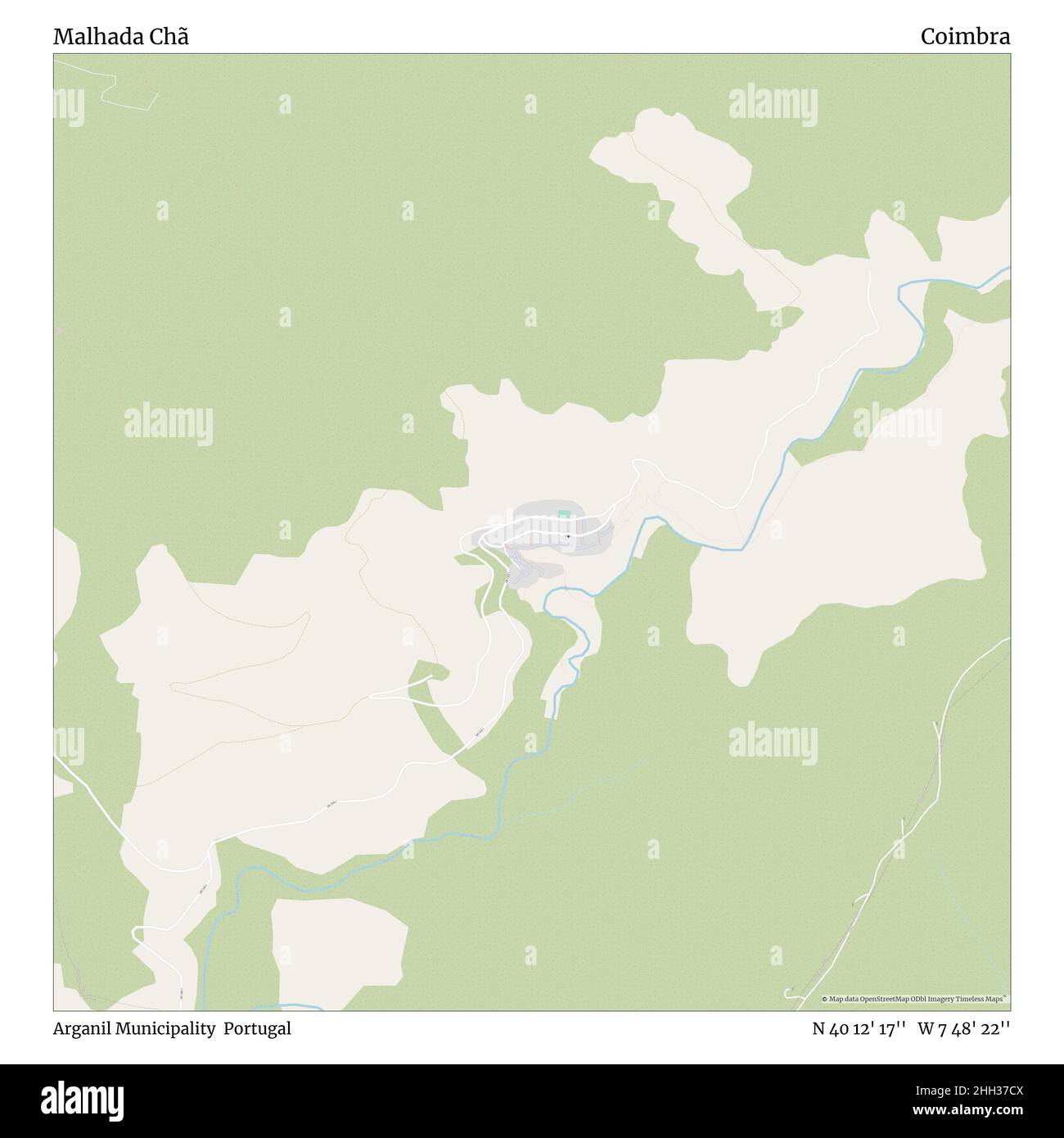 Malhada Chã, Gemeinde Arganil, Portugal, Coimbra, N 40 12' 17'', W 7 48 ...
