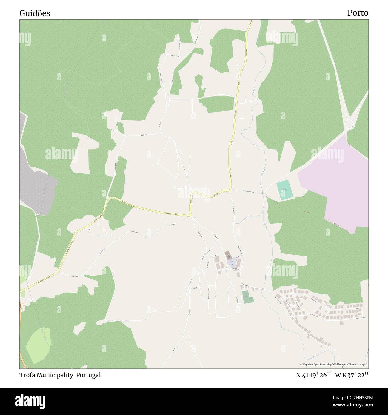 Guidões, Gemeinde Trofa, Portugal, Porto, N 41 19' 26'', W 8 37' 22 ...
