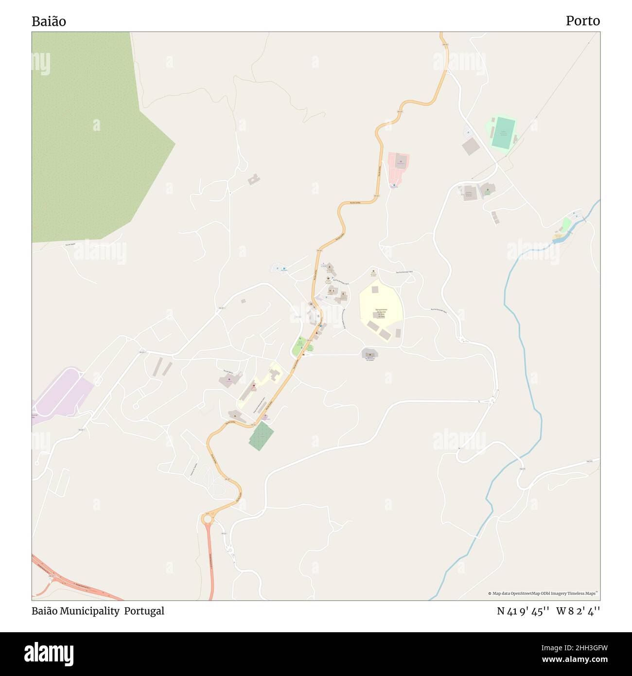 Baião, Gemeinde Baião, Portugal, Porto, N 41 9' 45'', W 8 2' 4'', map ...