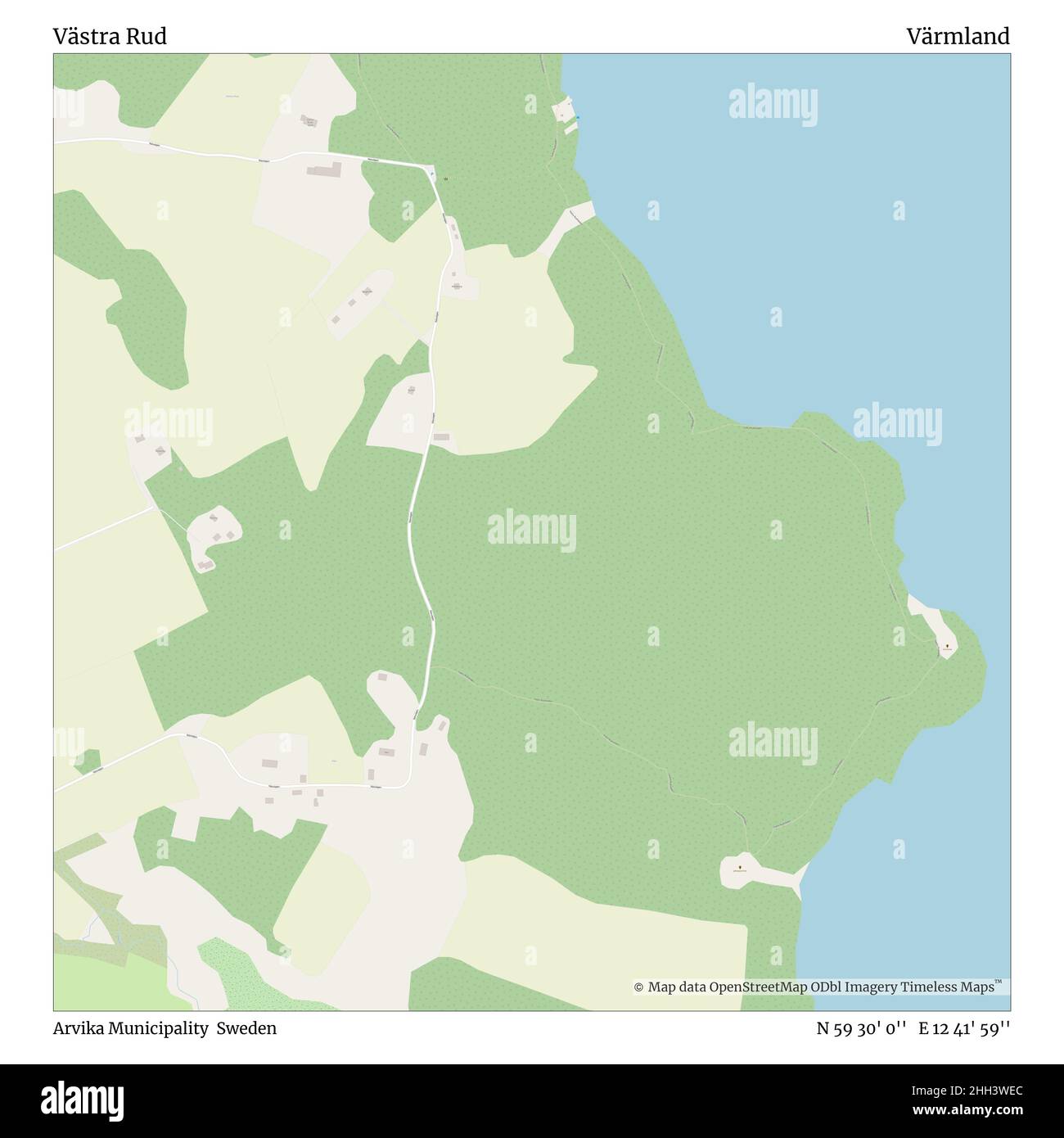 Västra Rud, Gemeinde Arvika, Schweden, Värmland, N 59 30' 0'', E 12 41 ...