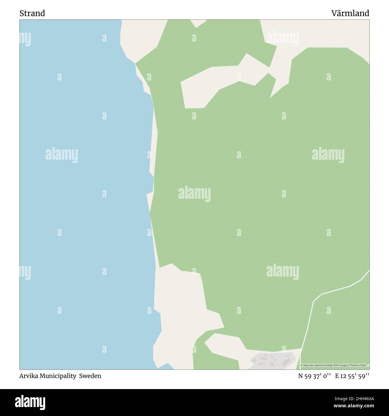 Strand, Gemeinde Arvika, Schweden, Värmland, N 59 37' 0'', E 12 55' 59 ...