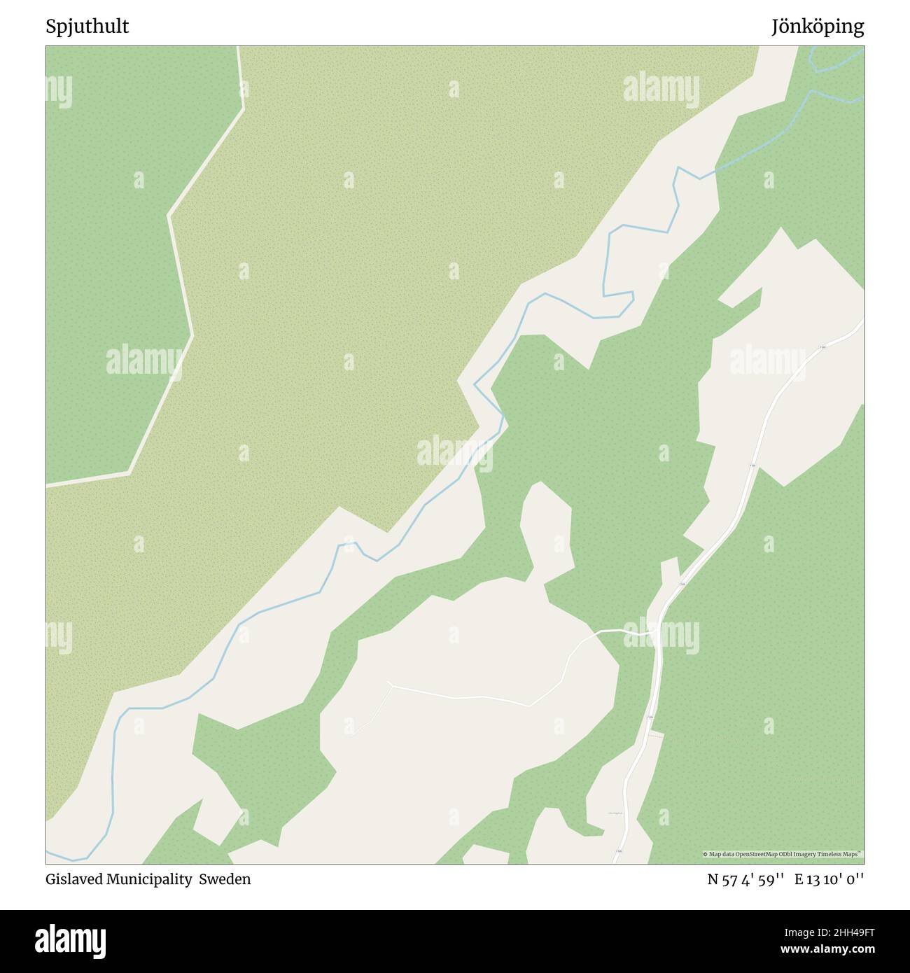 Spjuthult, Gemeinde Gislaved, Schweden, Jönköping, N 57 4' 59'', E 13 ...