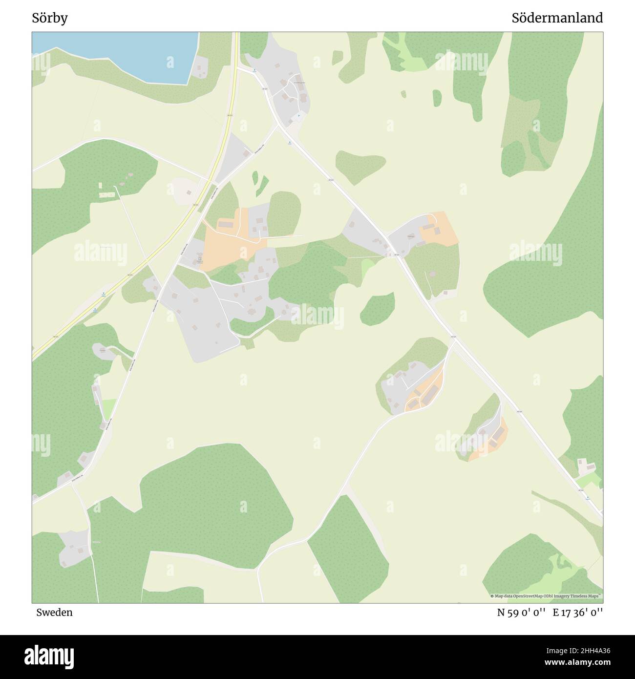 Sörby, Schweden, Södermanland, N 59 0' 0'', E 17 36' 0'', map, Timeless ...