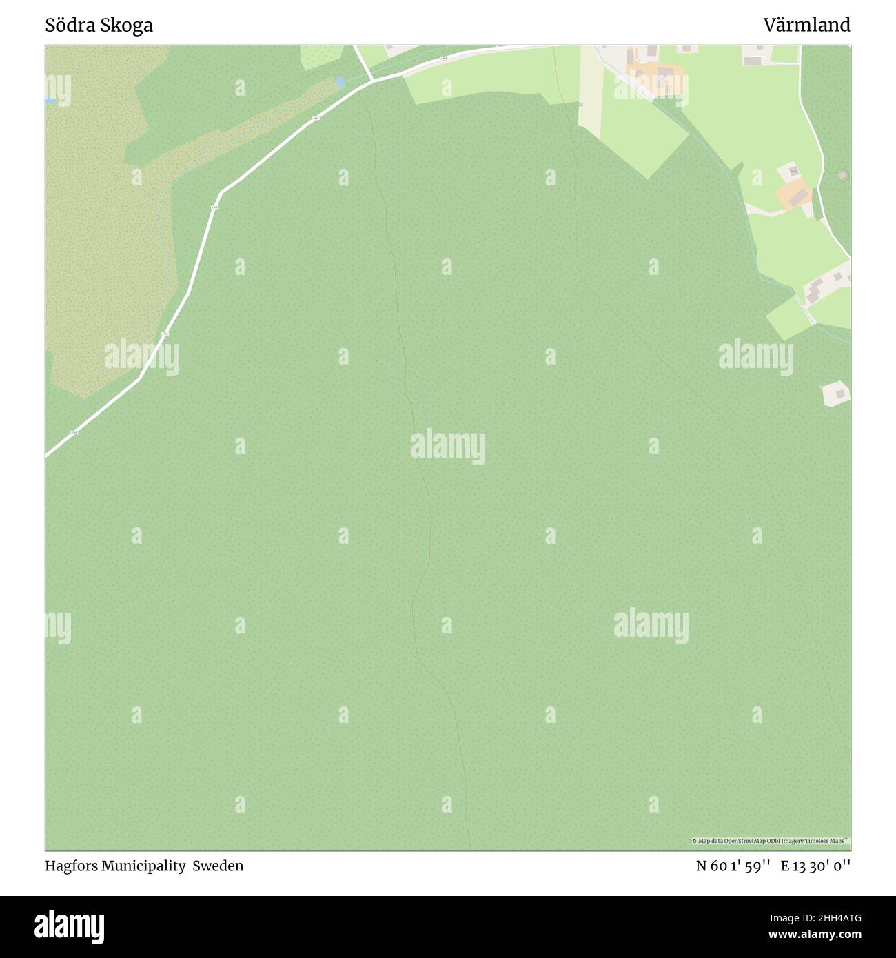 Södra Skoga, Gemeinde Hagfors, Schweden, Värmland, N 60 1' 59'', E 13 ...