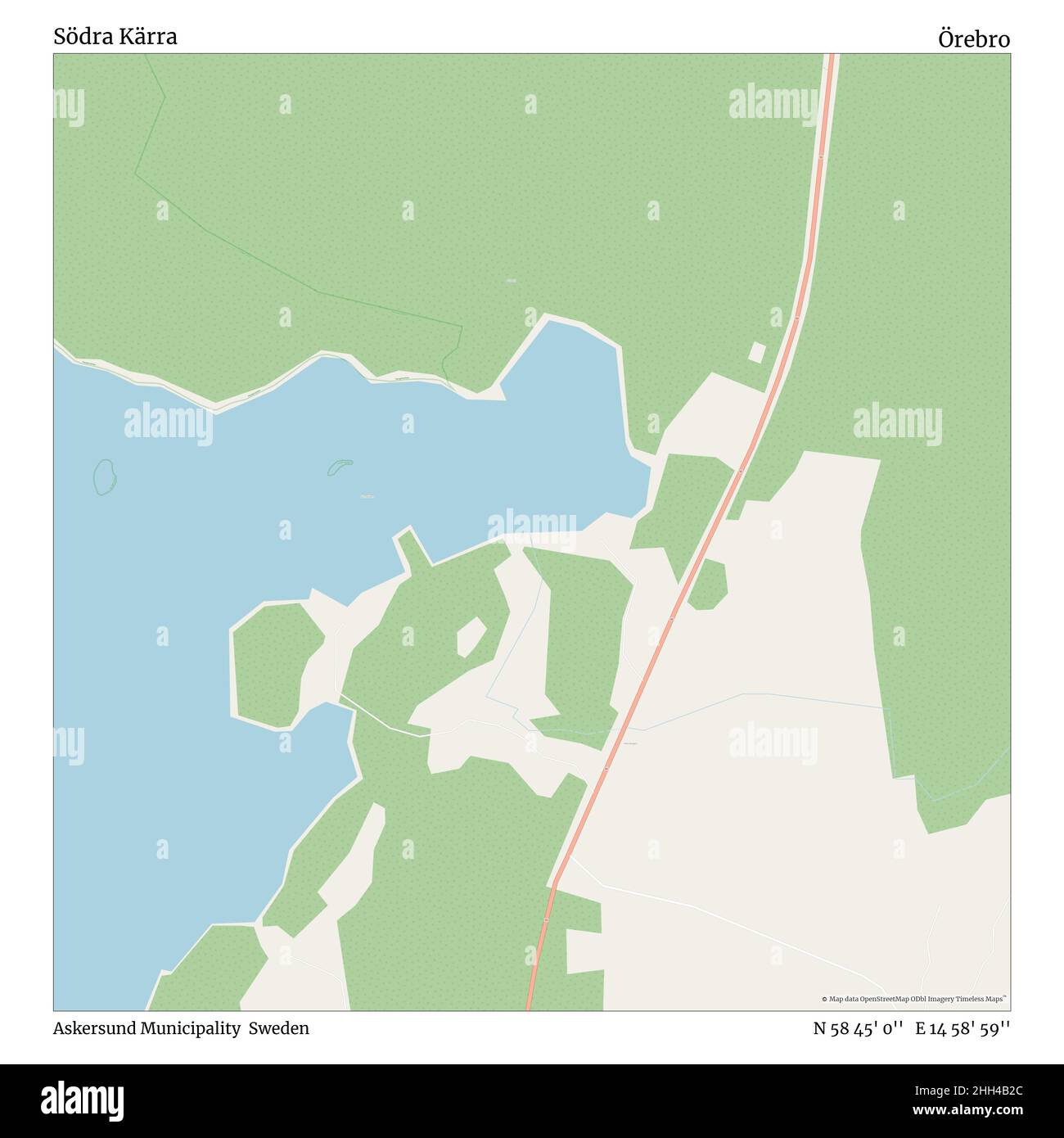 Södra Kärra, Gemeinde Askersund, Schweden, Örebro, N 58 45' 0'', E 14 ...