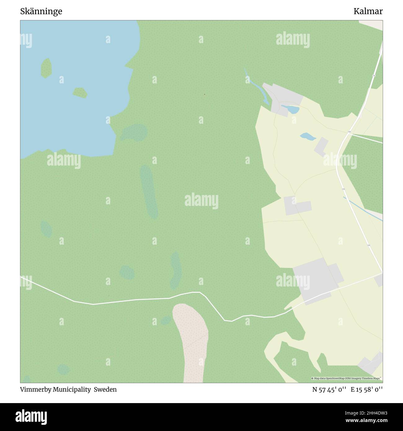 Skänninge, Gemeinde Vimmerby, Schweden, Kalmar, N 57 45' 0'', E 15 58 ...