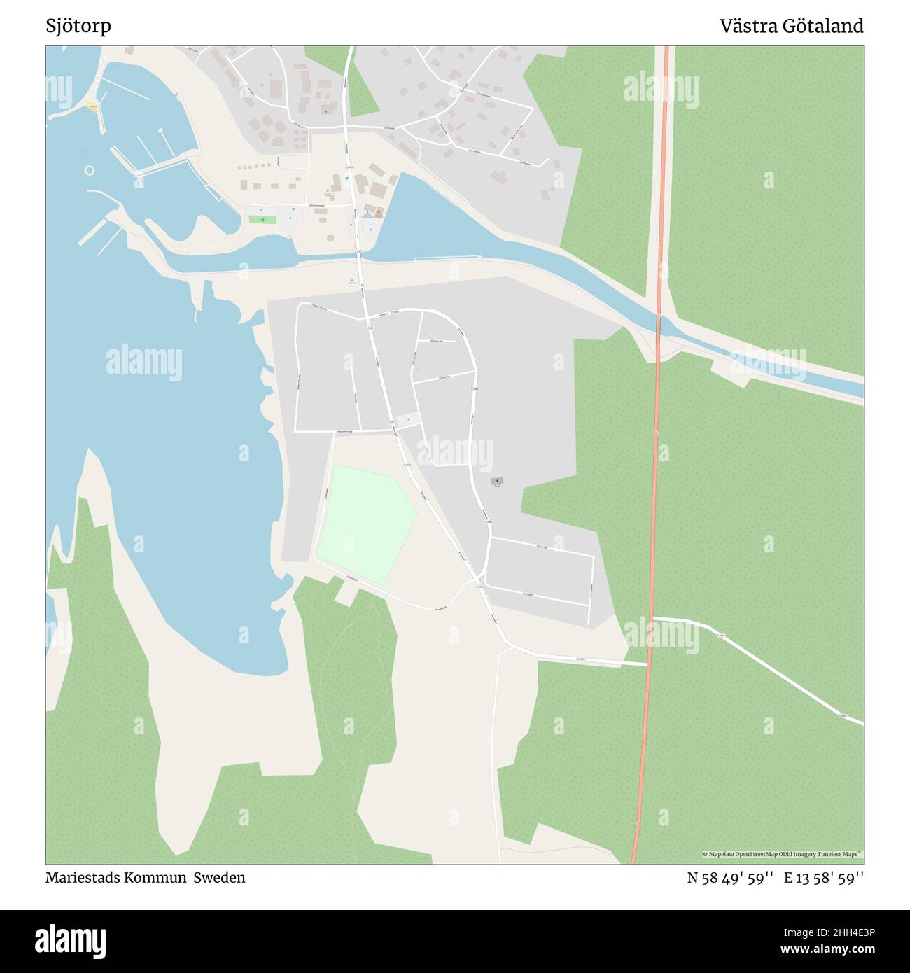 Sjötorp, Mariestads Kommun, Schweden, Västra Götaland, N 58 49' 59'', E ...