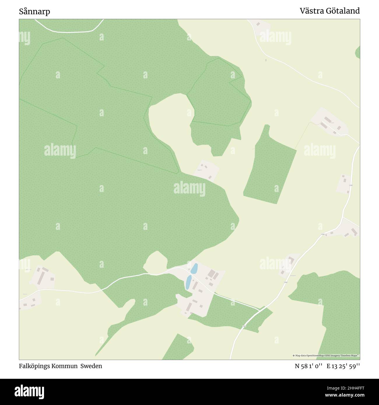 Sånnarp, Falköpings Kommun, Schweden, Västra Götaland, N 58 1' 0'', E ...