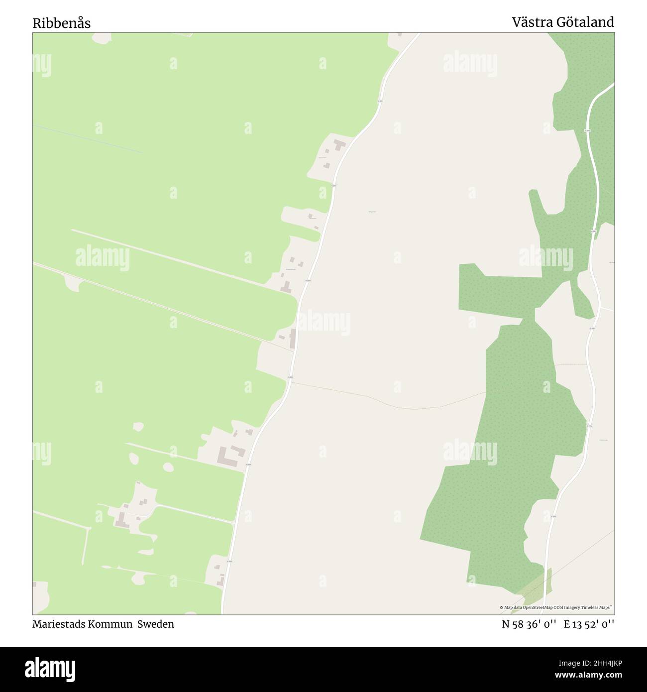 Ribbenås, Mariestads Kommun, Schweden, Västra Götaland, N 58 36' 0'', E ...