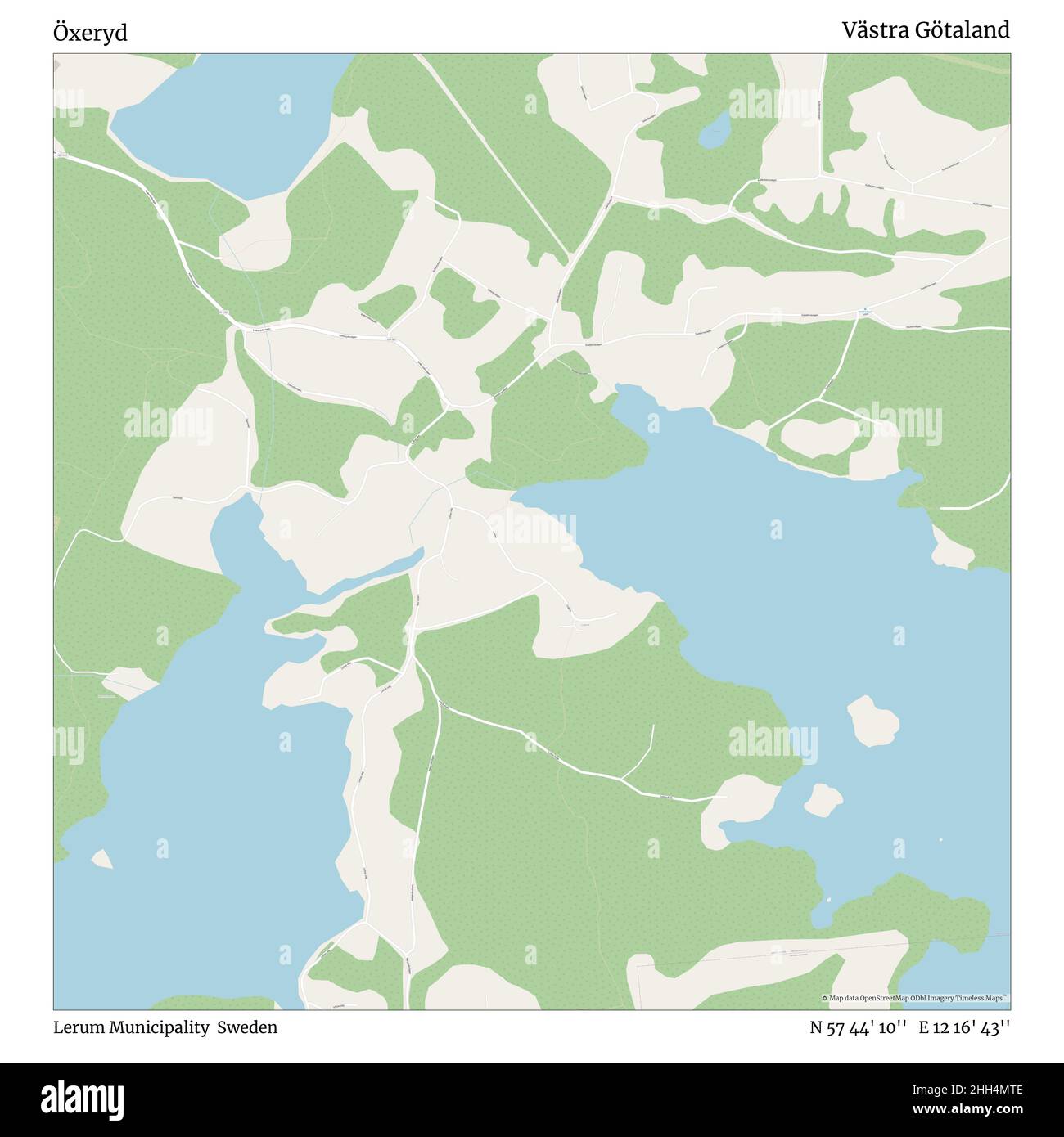 Öxeryd, Gemeinde Lerum, Schweden, Västra Götaland, N 57 44' 10'', E 12 ...
