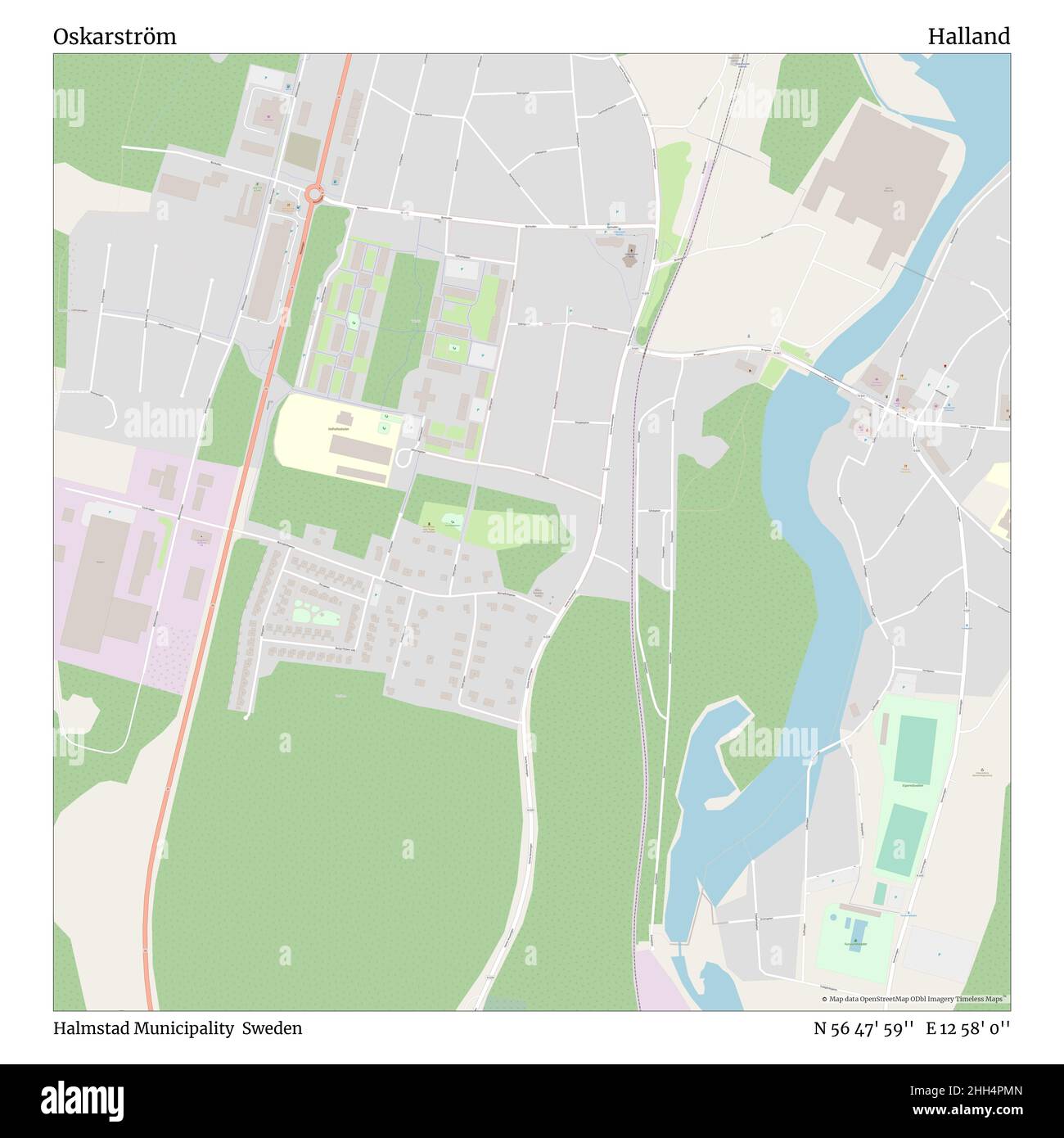 Oskarström, Gemeinde Halmstad, Schweden, Halland, N 56 47' 59'', E 12 ...