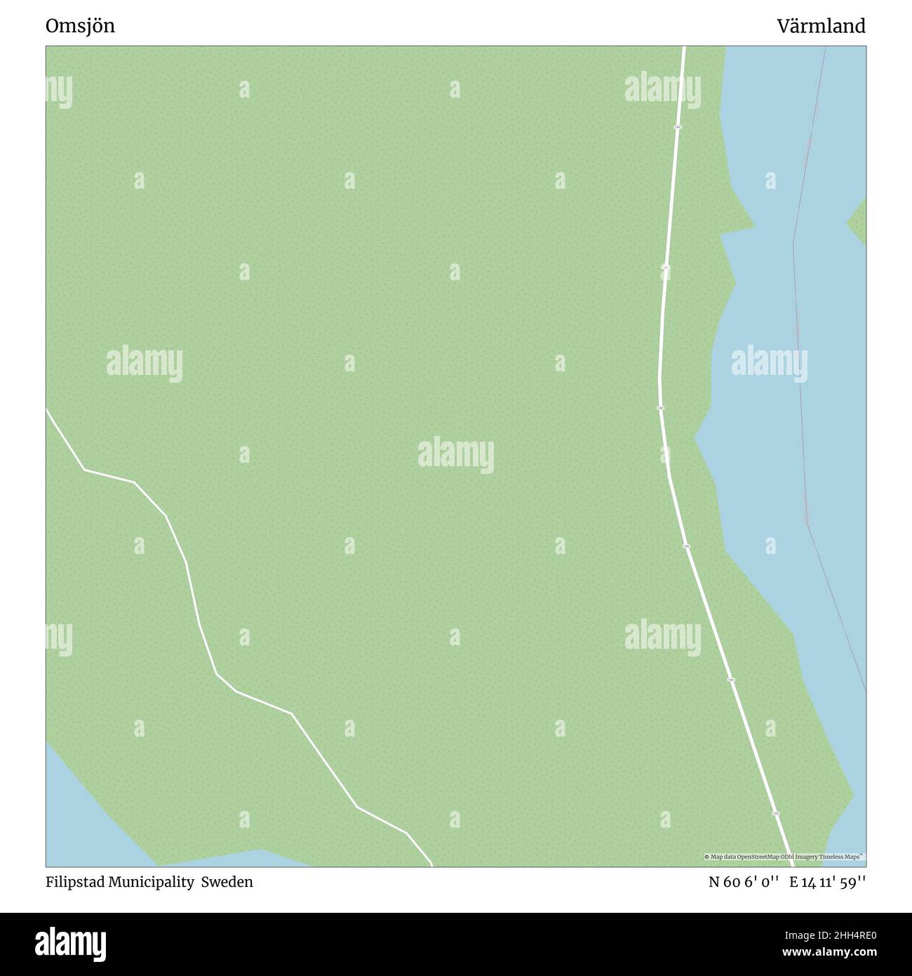 Omsjön, Gemeinde Filipstad, Schweden, Värmland, N 60 6' 0'', E 14 11 ...