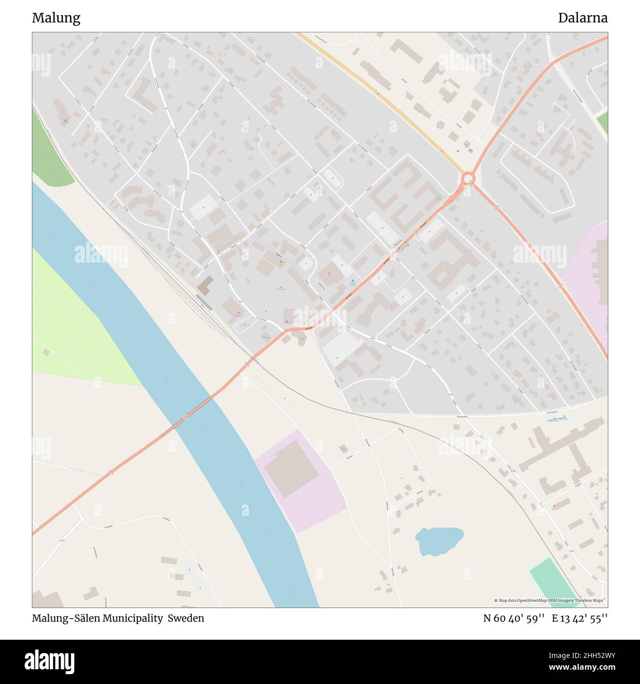 Malung, Gemeinde Malung-Sälen, Schweden, Dalarna, N 60 40' 59'', E 13 ...