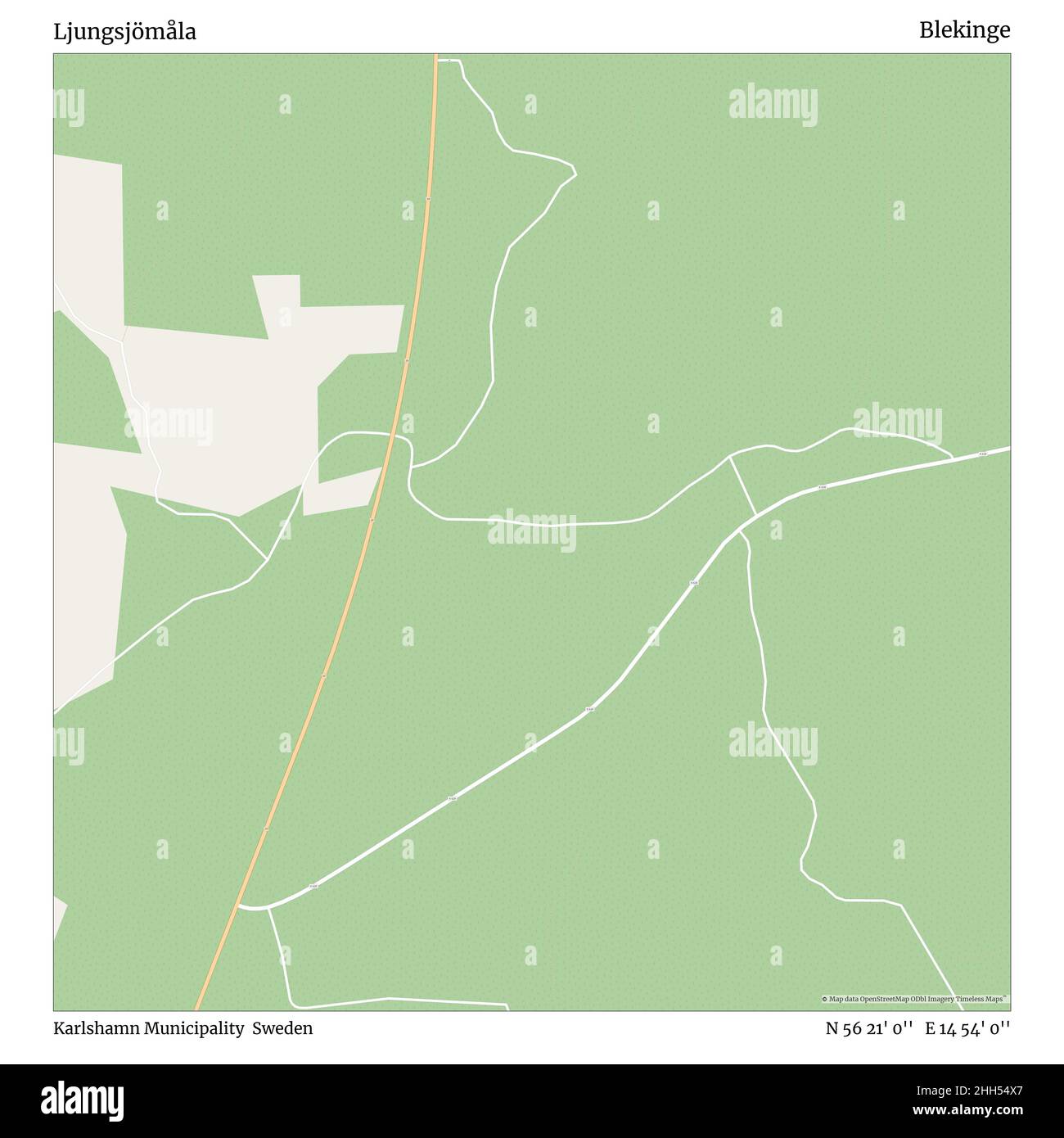 Ljungsjömåla, Gemeinde Karlshamn, Schweden, Blekinge, N 56 21' 0'', E ...