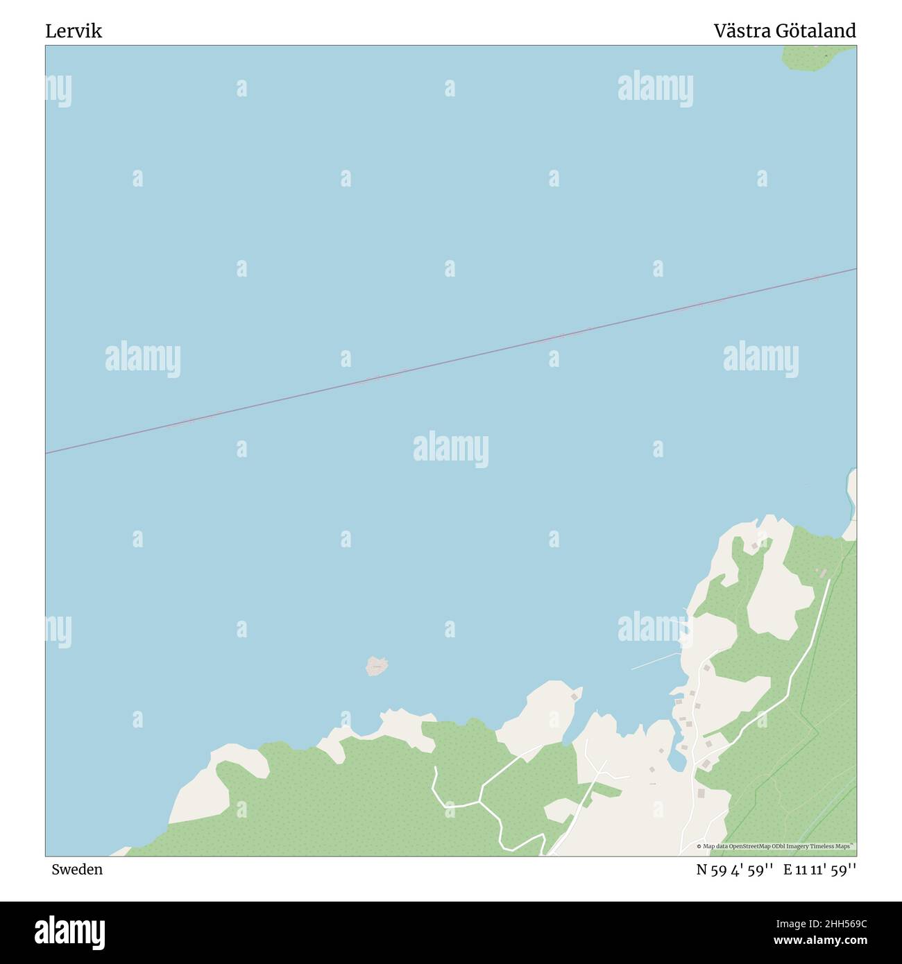 Lervik, Schweden, Västra Götaland, N 59 4' 59'', E 11 11' 59'', map ...