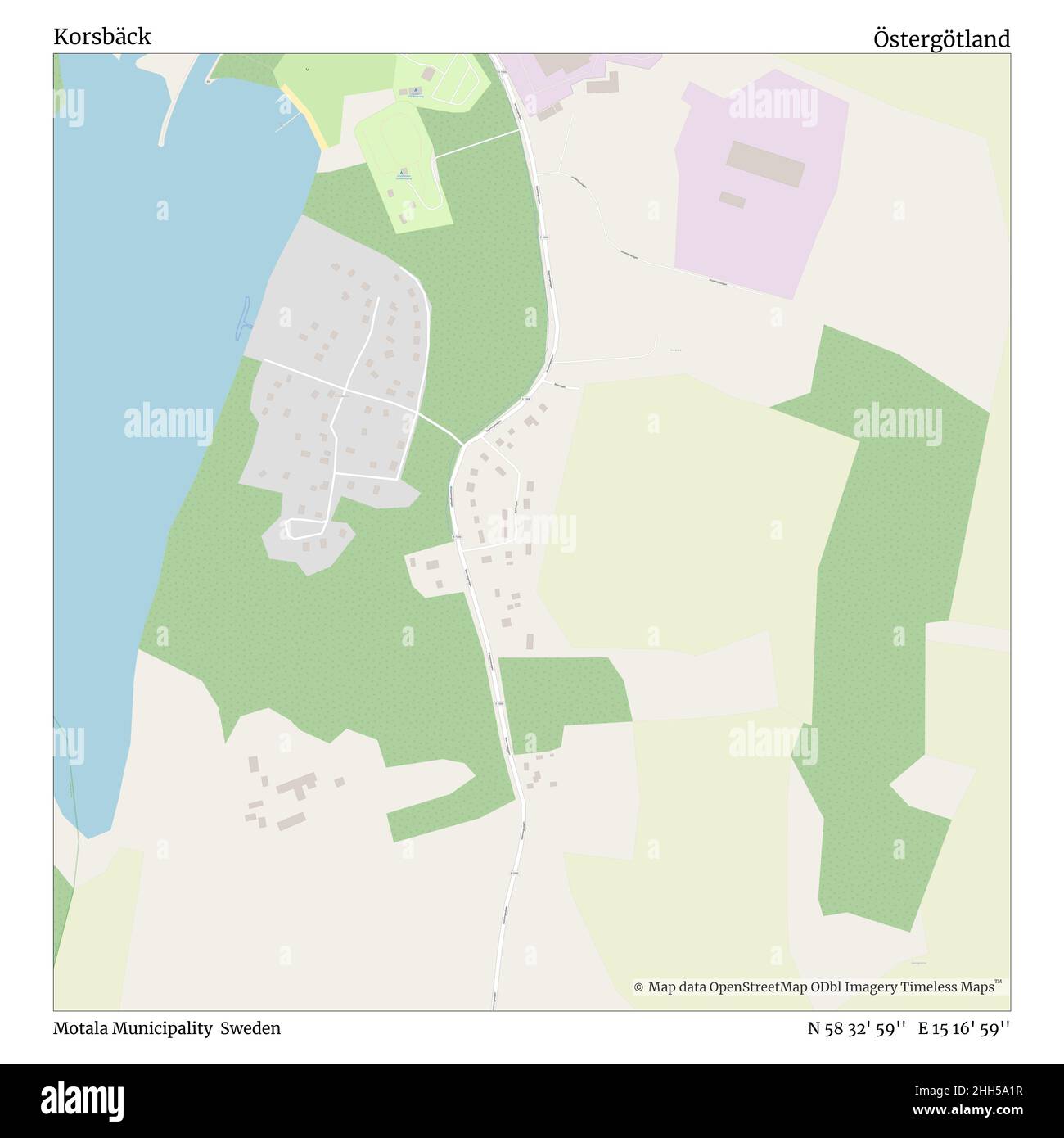 Korsbäck, Gemeinde Motala, Schweden, Östergötland, N 58 32' 59'', E 15 ...