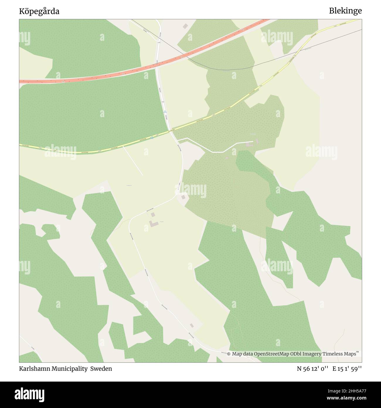 Köpegårda, Gemeinde Karlshamn, Schweden, Blekinge, N 56 12' 0'', E 15 1 ...