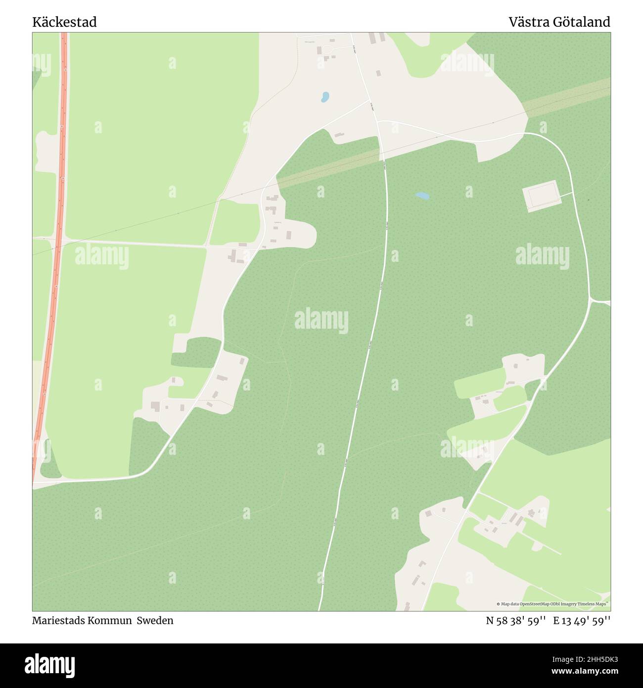 Käckestad, Mariestads Kommun, Schweden, Västra Götaland, N 58 38' 59 ...