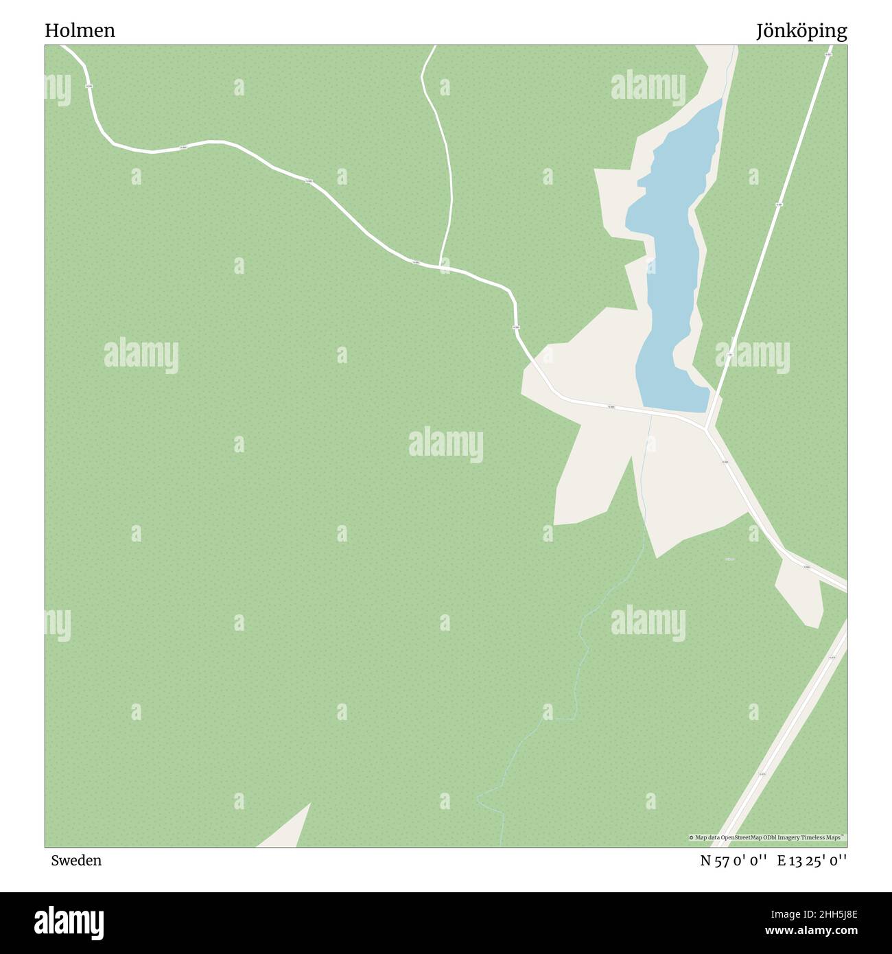 Holmen, Schweden, Jönköping, N 57 0' 0'', E 13 25' 0'', map, Timeless ...