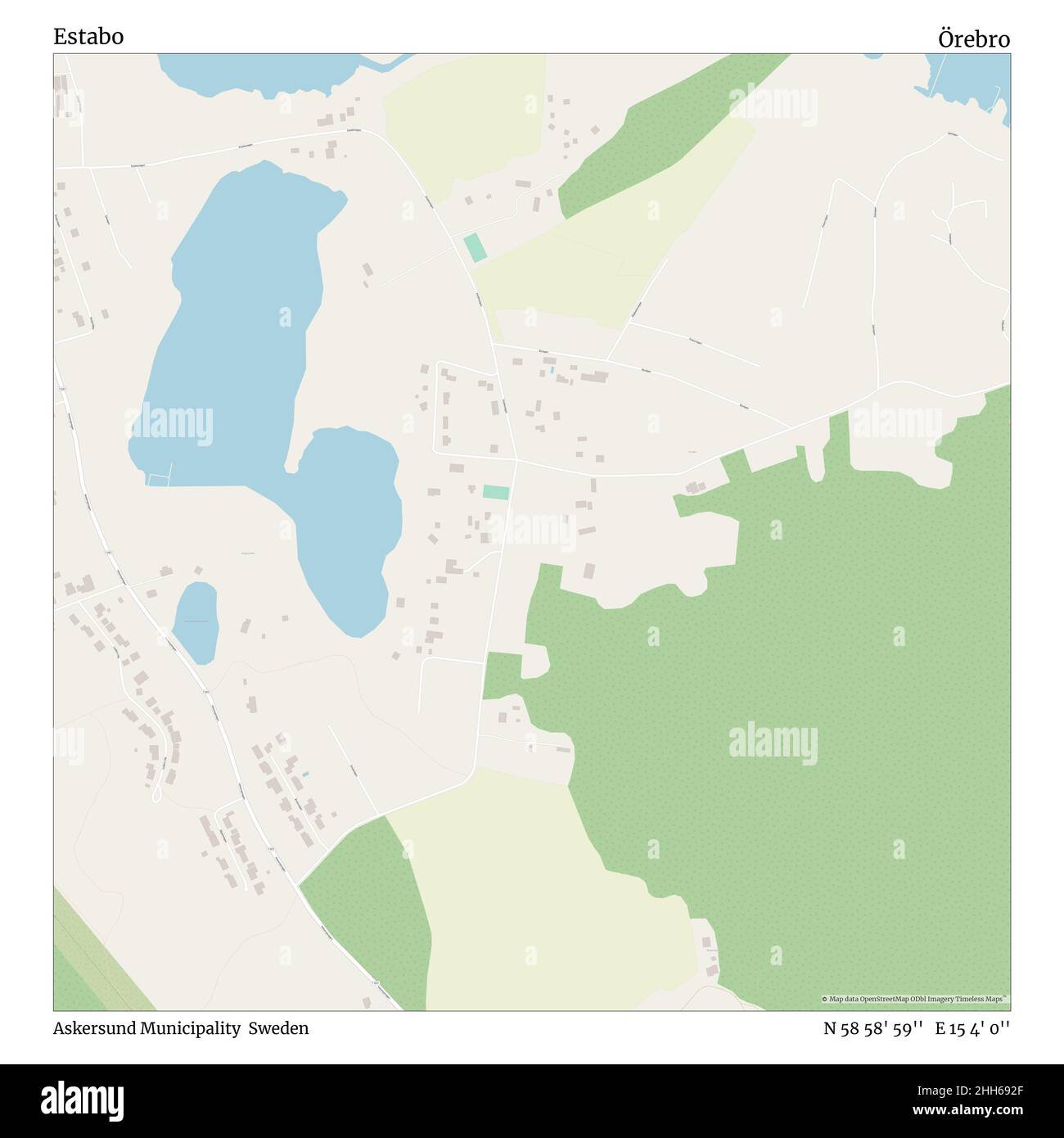 Estabo, Gemeinde Askersund, Schweden, Örebro, N 58 58' 59'', E 15 4' 0 ...