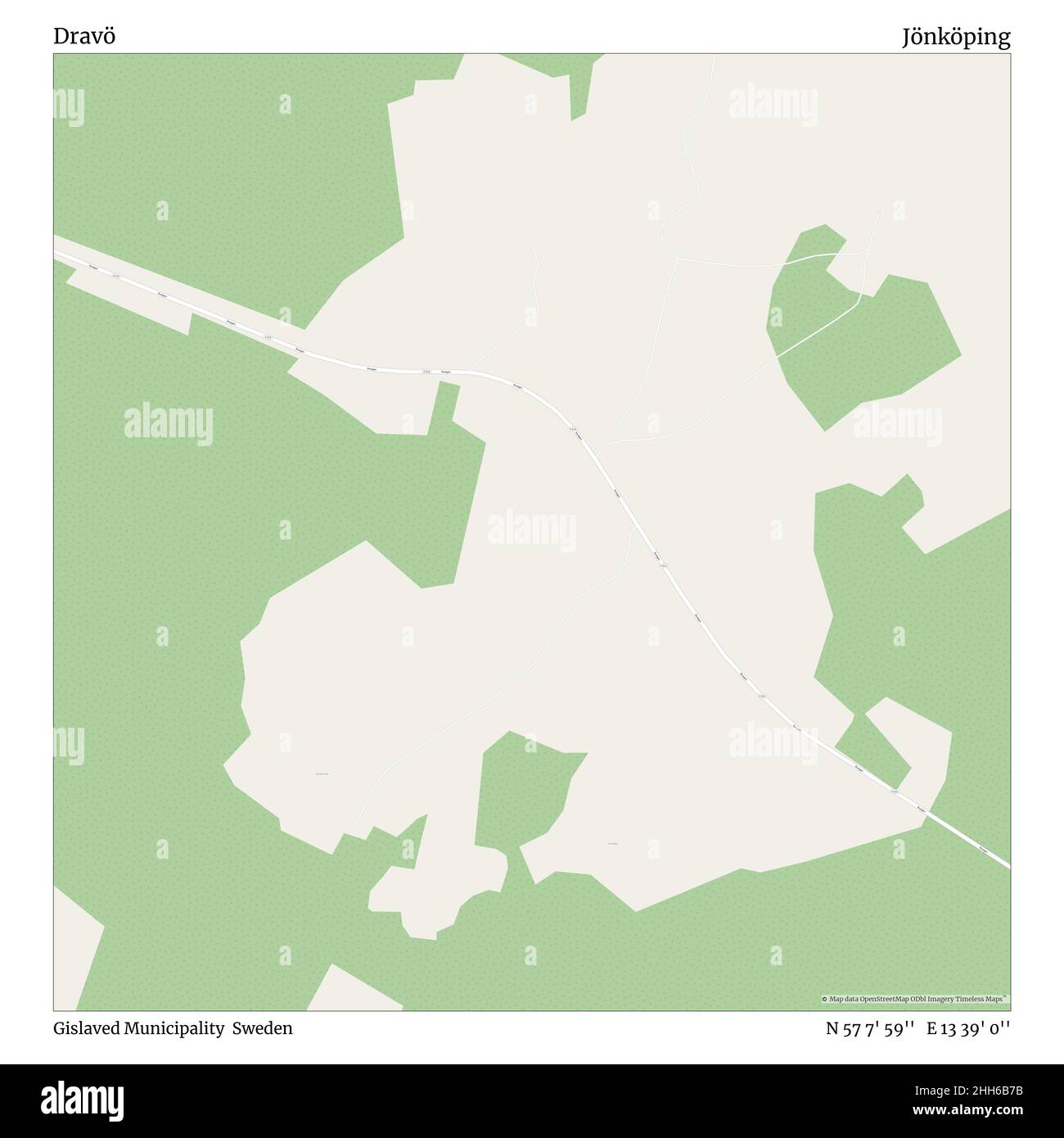 Dravö, Gemeinde Gislaved, Schweden, Jönköping, N 57 7' 59'', E 13 39' 0 ...