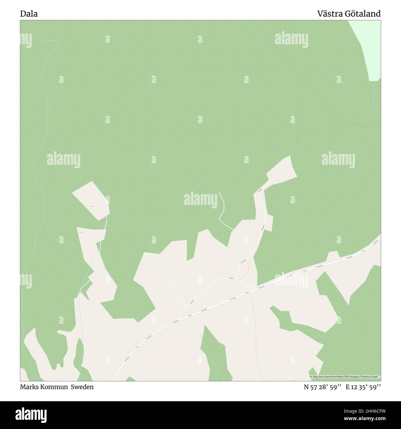 Dala, Marks Kommun, Schweden, Västra Götaland, N 57 28' 59'', E 12 35 ...