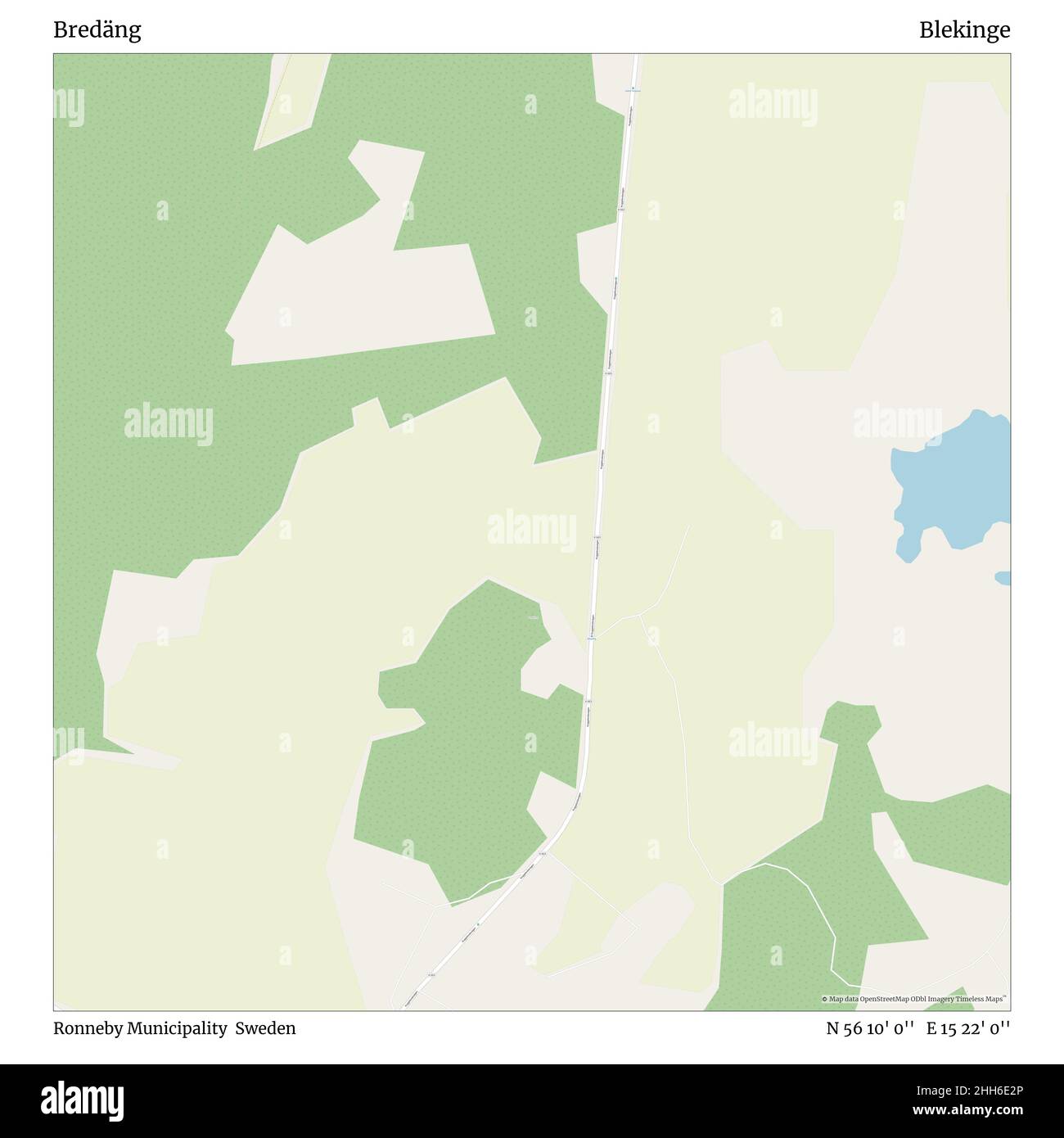 Bredäng, Gemeinde Ronneby, Schweden, Blekinge, N 56 10' 0'', E 15 22' 0 ...