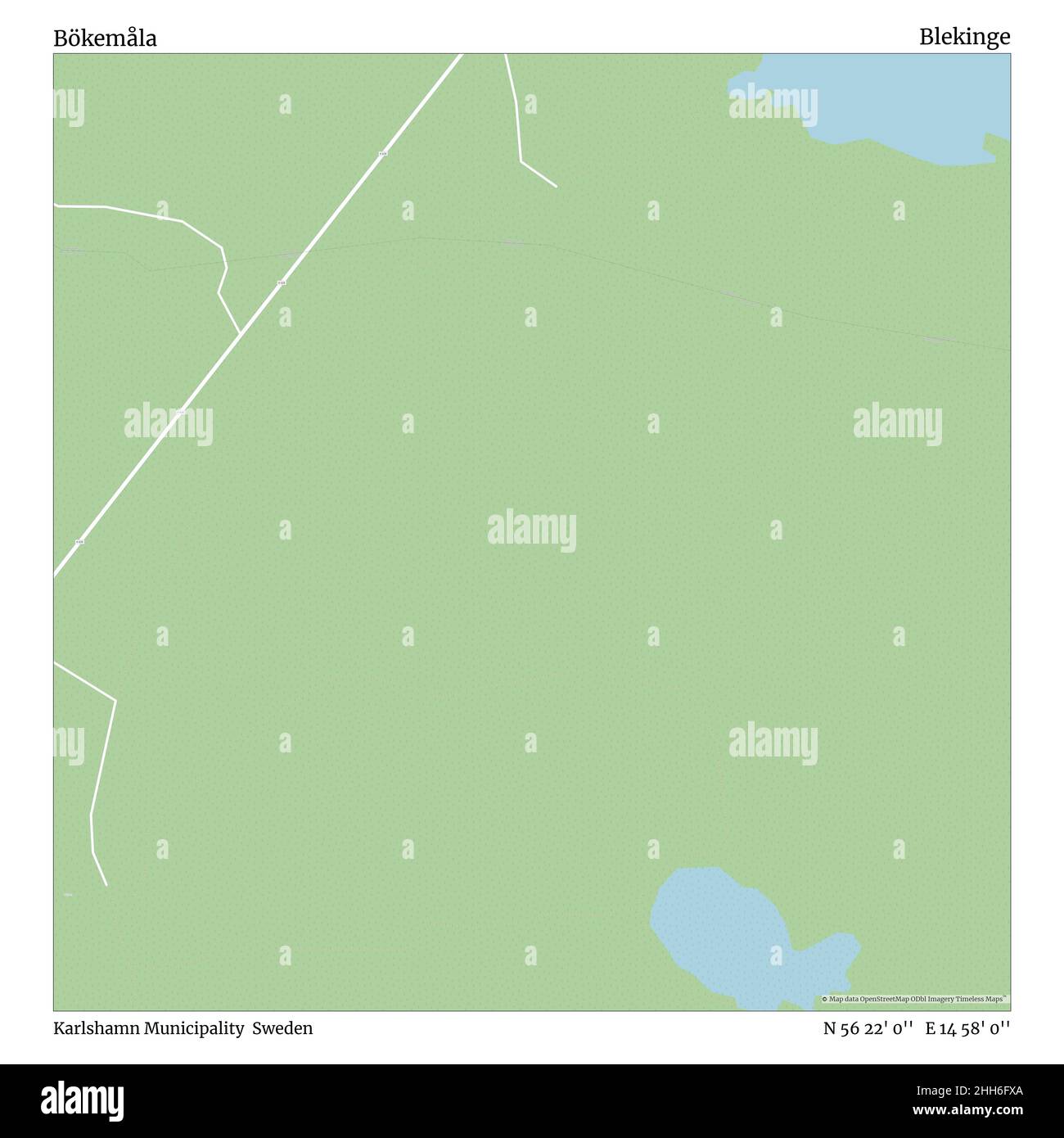 Bökemåla, Gemeinde Karlshamn, Schweden, Blekinge, N 56 22' 0'', E 14 58 ...