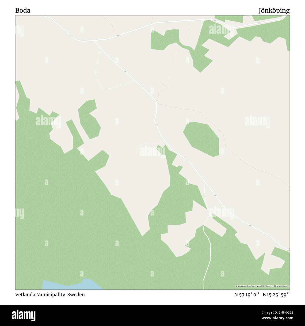 Boda, Gemeinde Vetlanda, Schweden, Jönköping, N 57 19' 0'', E 15 25' 59 ...