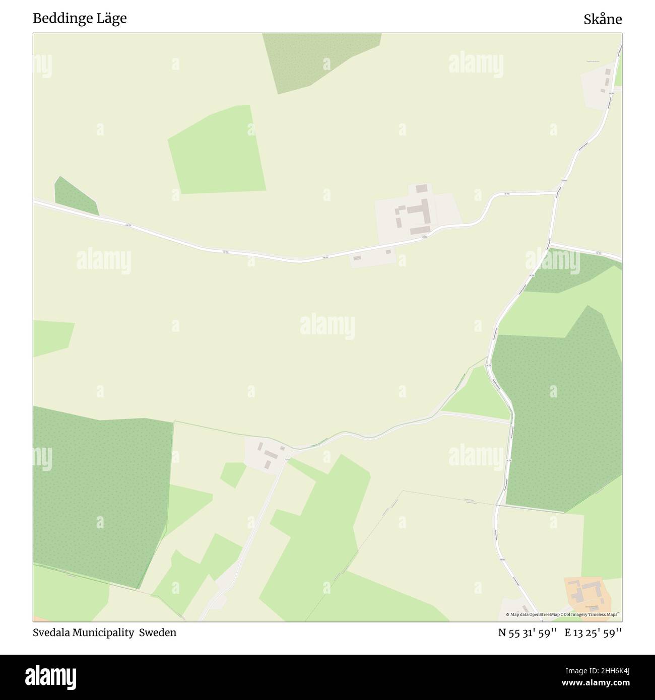 Beddinge läge, Gemeinde Svedala, Schweden, Skåne, N 55 31' 59'', E 13 ...