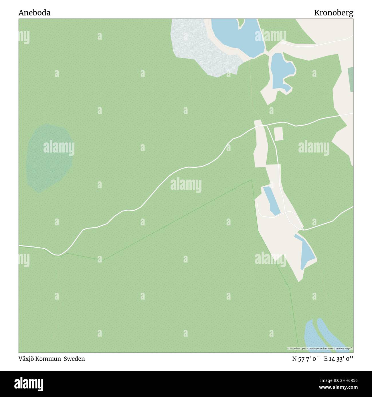 Aneboda, Växjö Kommun, Schweden, Kronoberg, N 57 7' 0'', E 14 33' 0 ...