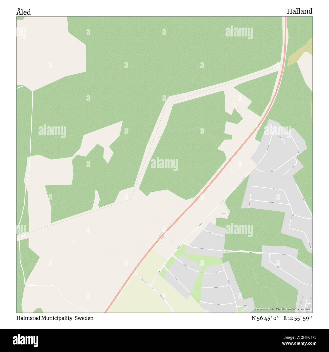 Åled, Gemeinde Halmstad, Schweden, Halland, N 56 45' 0'', E 12 55' 59 ...