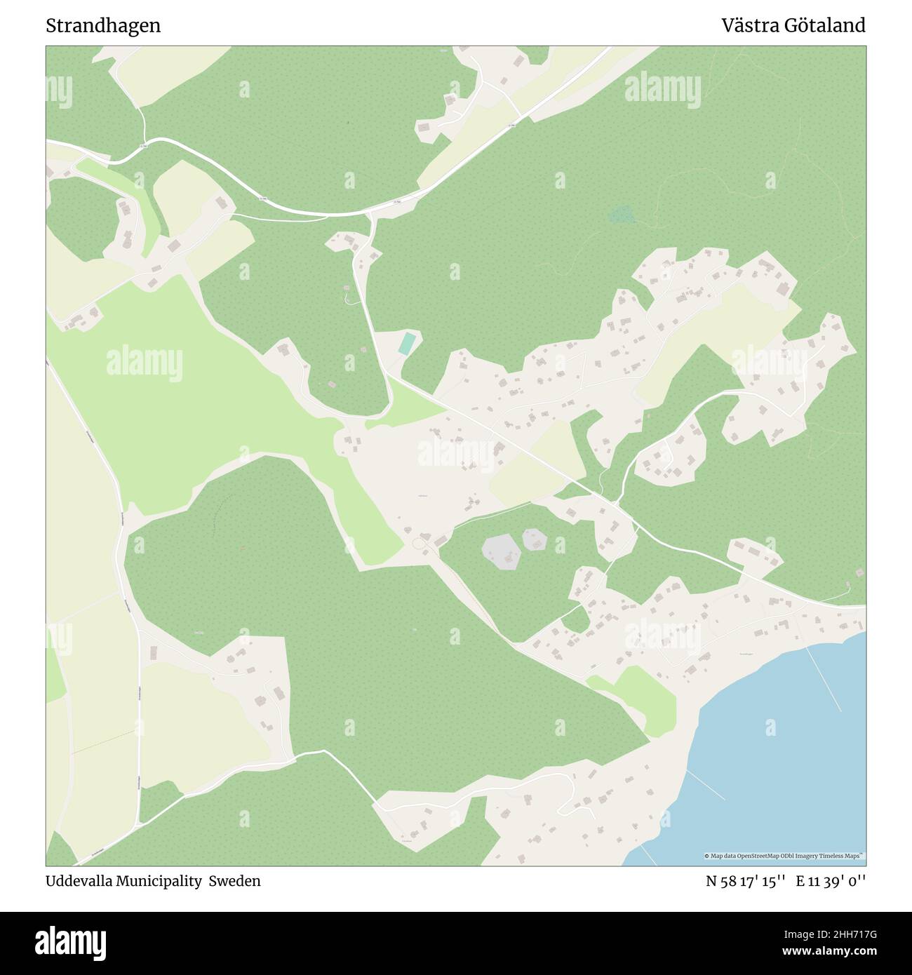 Strandhagen, Gemeinde Uddevalla, Schweden, Västra Götaland, N 58 17' 15 ...