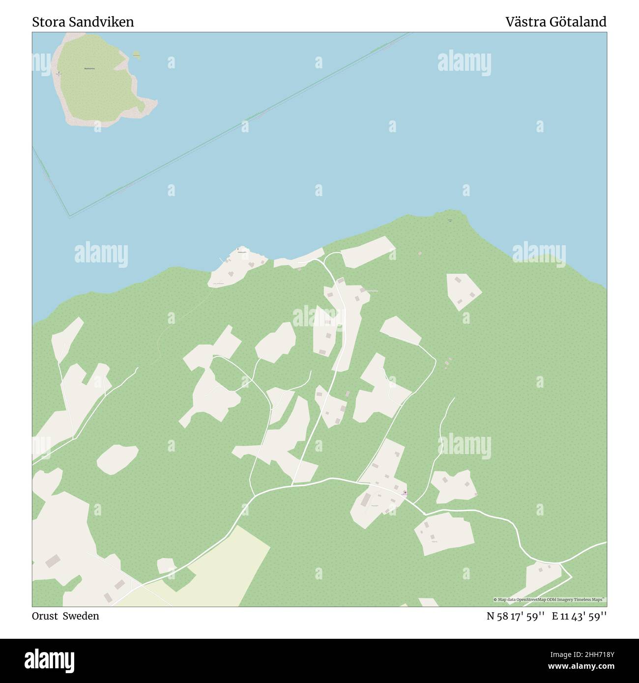 Stora Sandviken, Orust, Schweden, Västra Götaland, N 58 17' 59'', E 11 ...