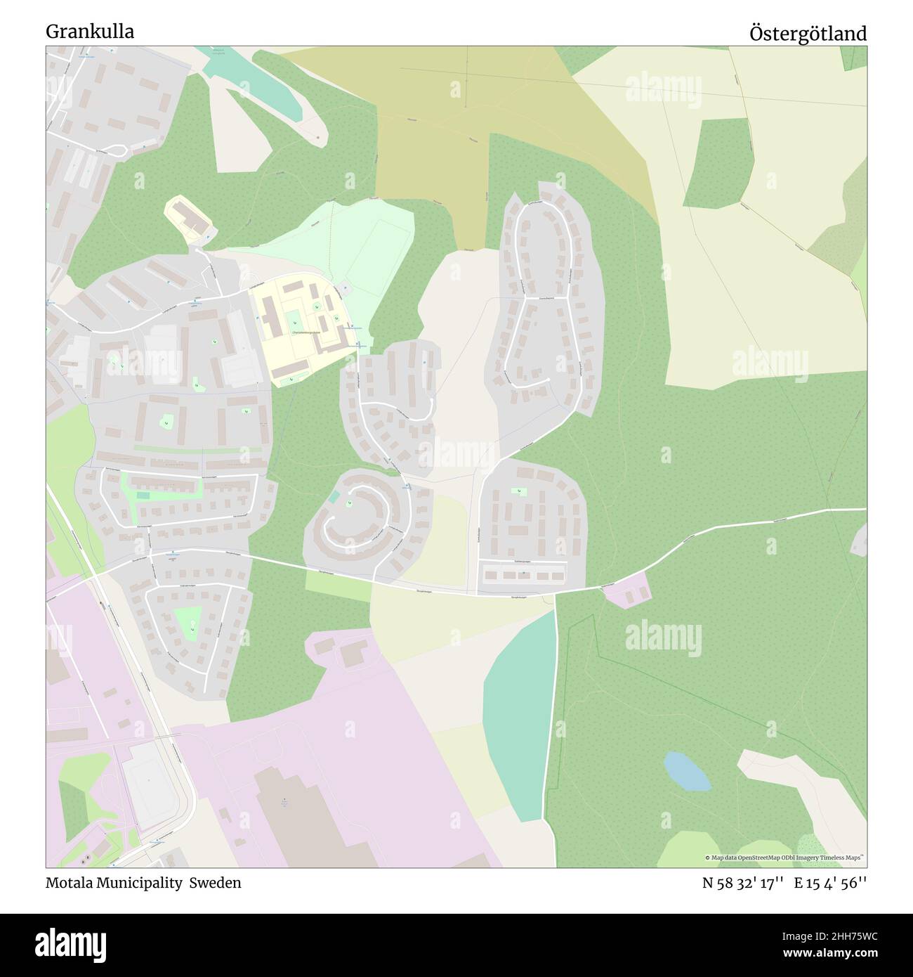Grankulla, Gemeinde Motala, Schweden, Östergötland, N 58 32' 17'', E 15 ...