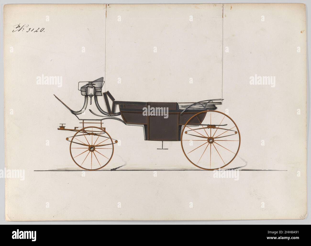 Design for Landau, No. 3120 1875 Brewster & Co. American Brewster ...