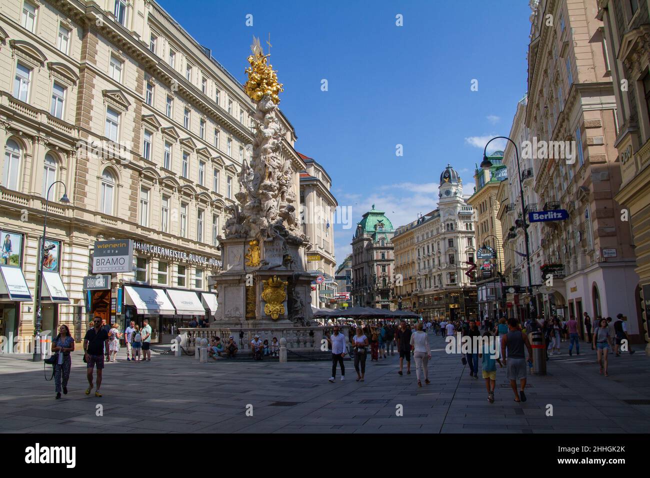 Wien, Österreich, 21. Juli 2021. Die Pest-Säule oder Trinity-Säule ...