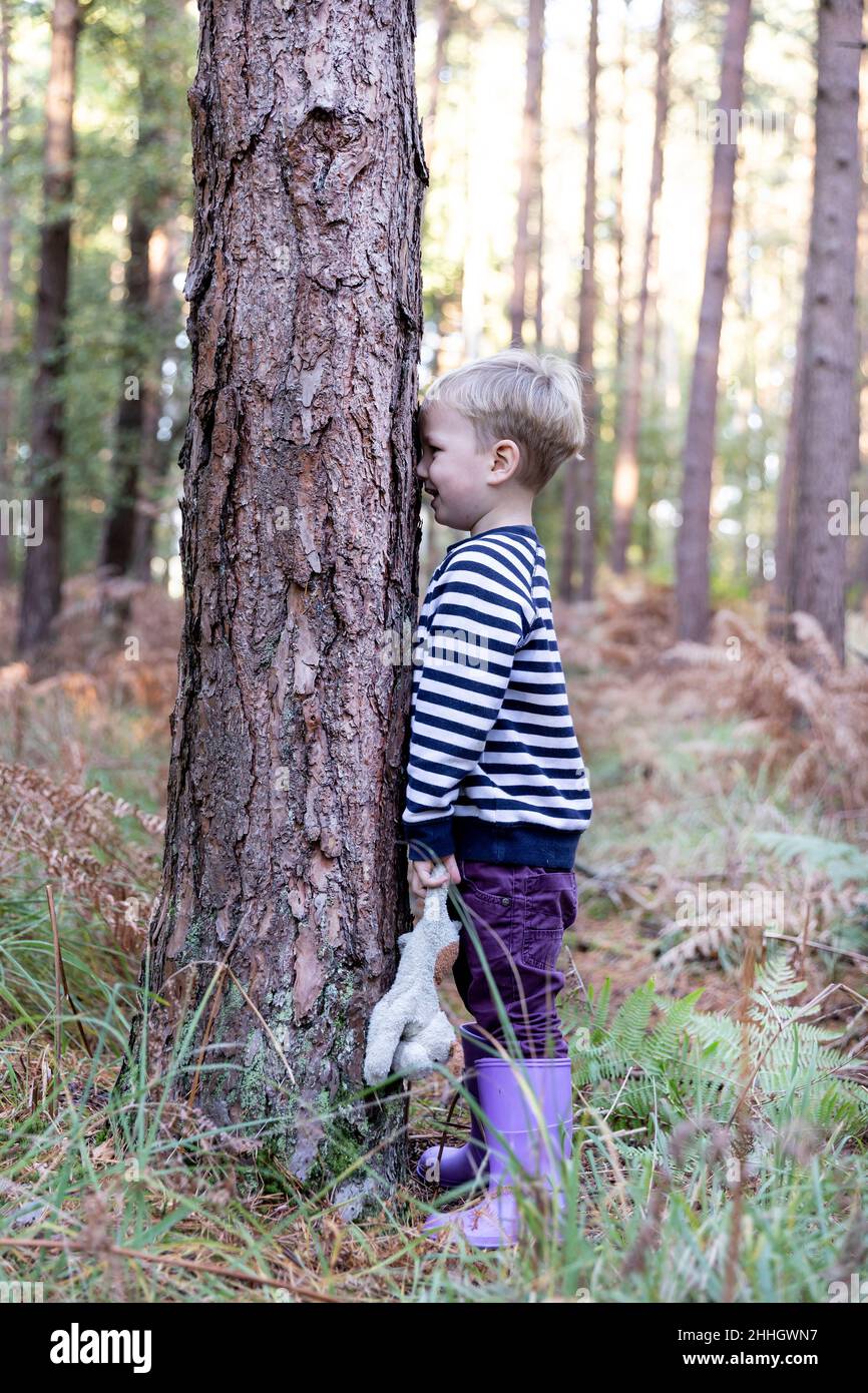 Junge verschtecken spielen -Fotos und -Bildmaterial in hoher Auflösung ...